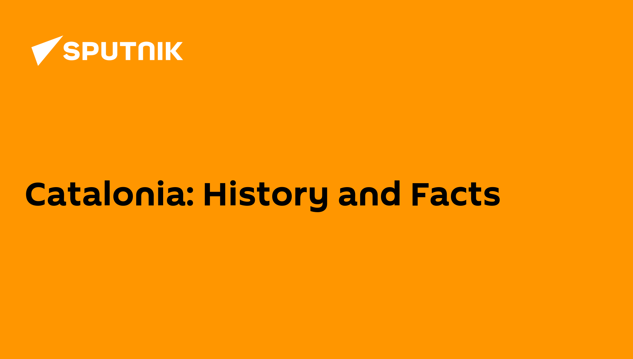 Catalonia: History and Facts - 09.11.2014, Sputnik International