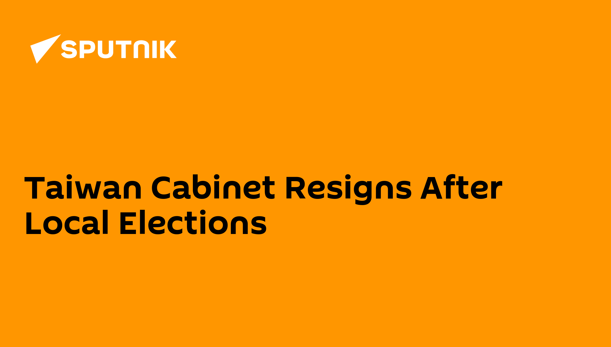 Taiwan Cabinet Resigns After Local Elections - 01.12.2014, Sputnik ...