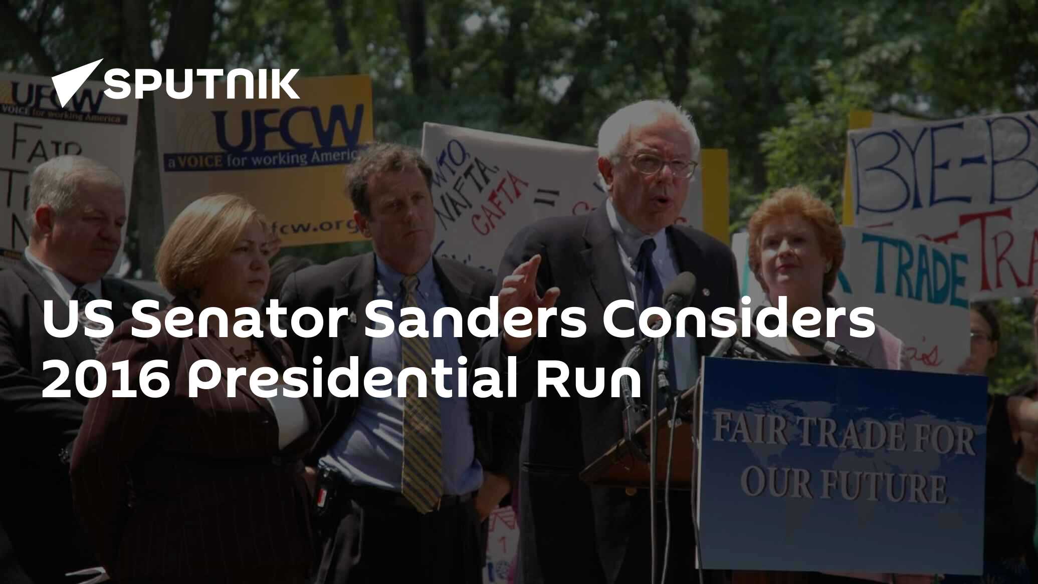 US Senator Sanders Considers 2016 Presidential Run - 09.02.2015 ...