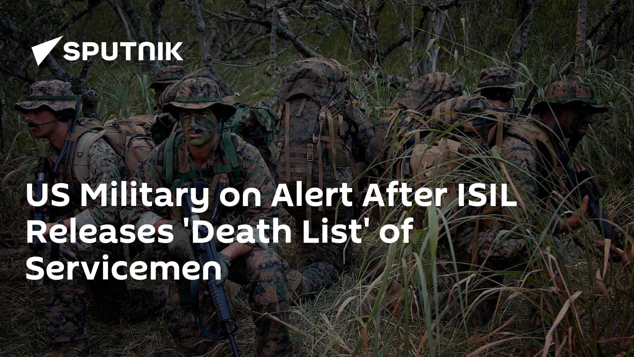 US Military on Alert After ISIL Releases 'Death List' of Servicemen ...