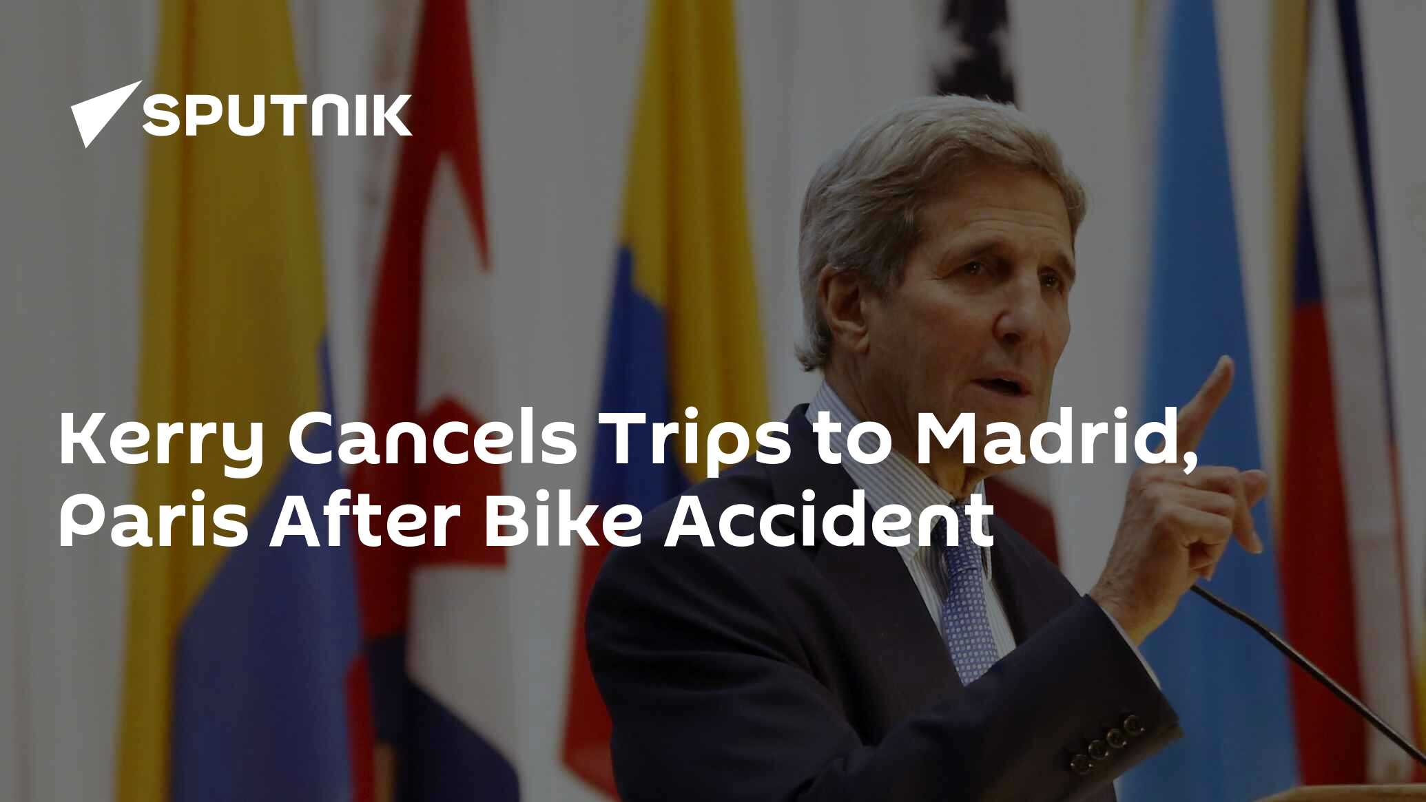 Kerry Cancels Trips to Madrid, Paris After Bike Accident - 31.05.2015, Sputnik International