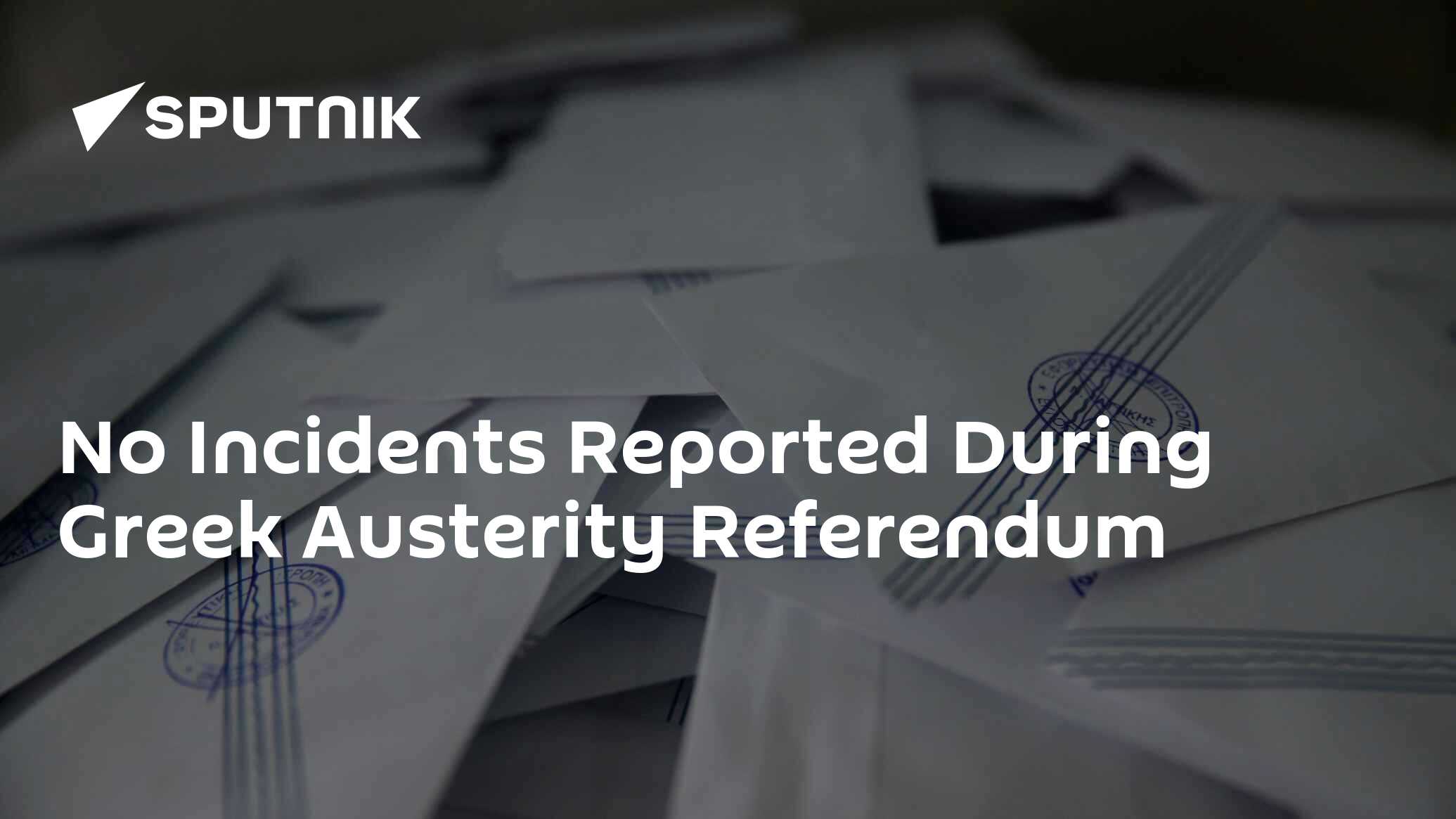 No Incidents Reported During Greek Austerity Referendum - 05.07.2015 ...
