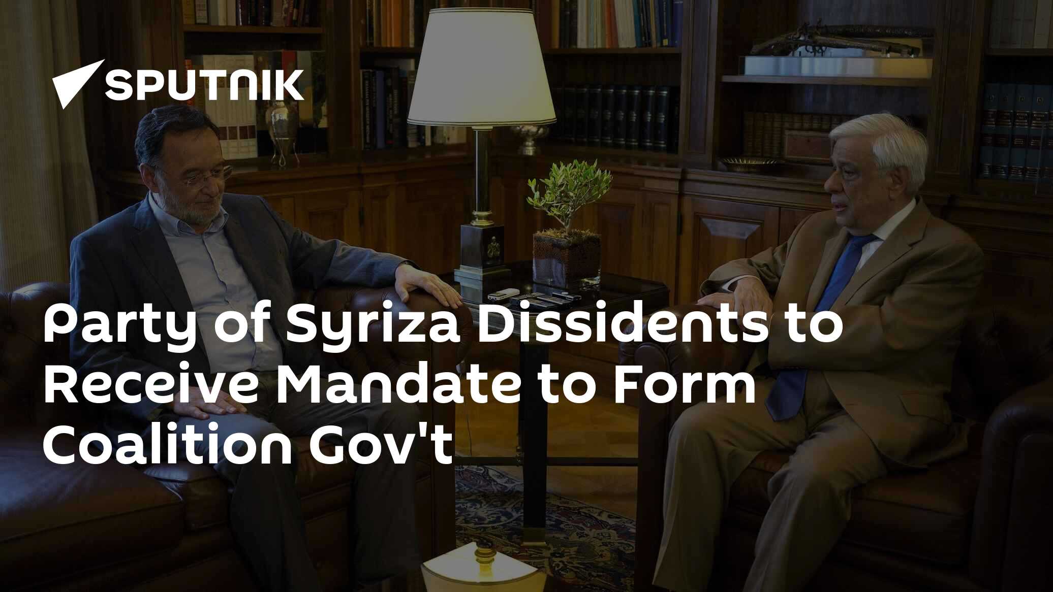 Party of Syriza Dissidents to Receive Mandate to Form Coalition Gov't ...
