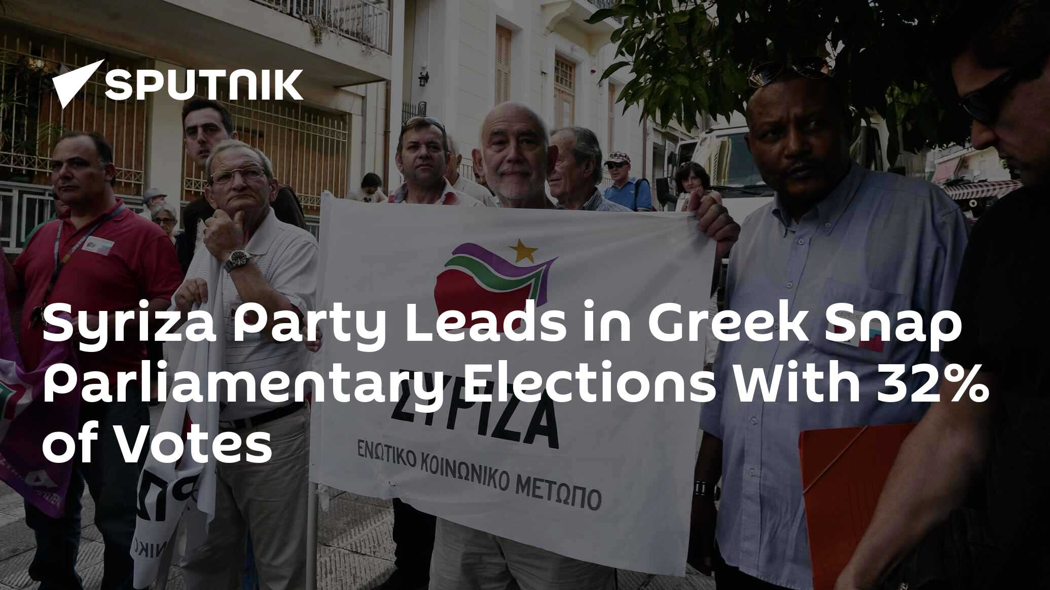 Syriza Party Leads in Greek Snap Parliamentary Elections With 32% of ...