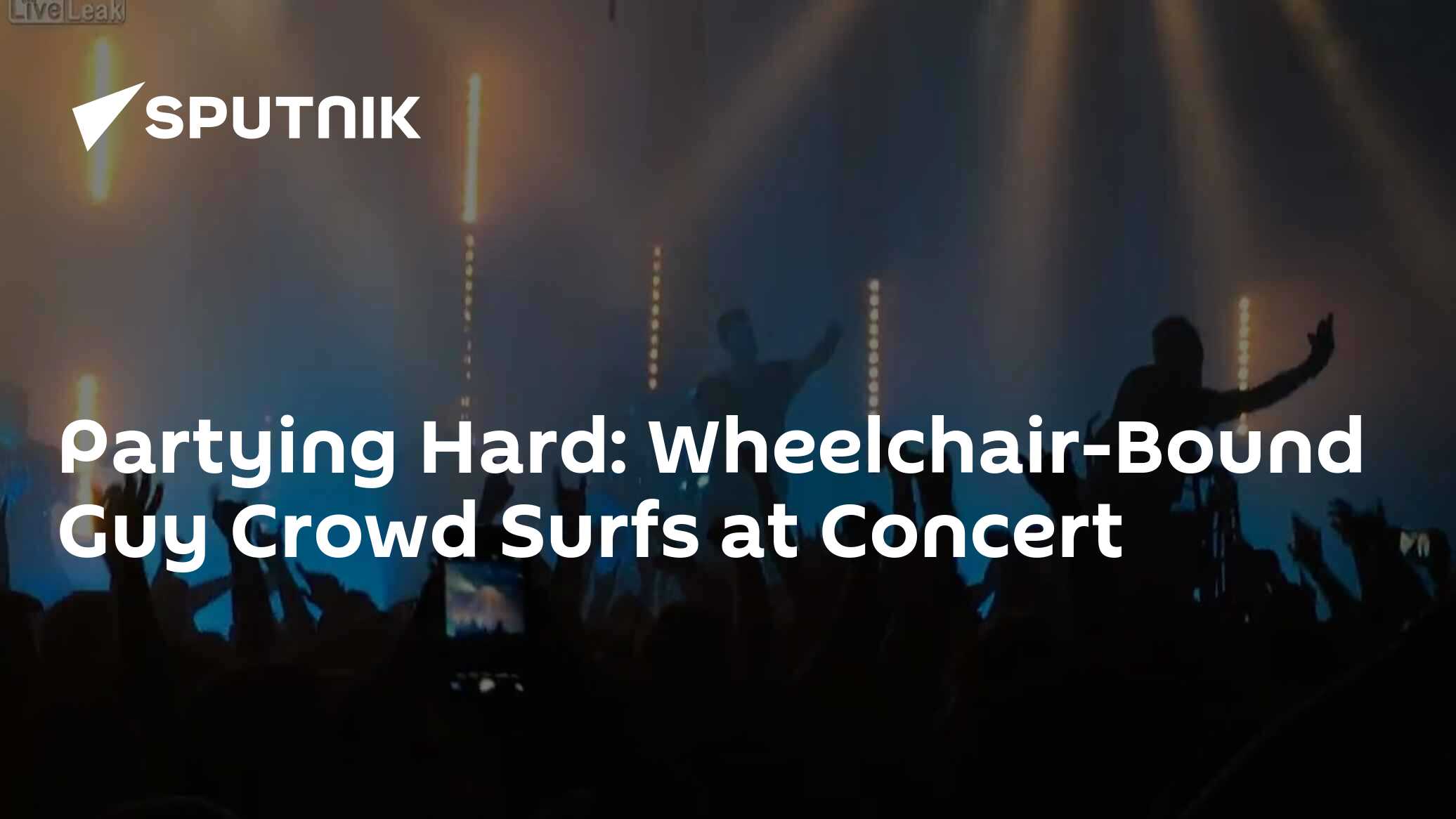 Partying Hard Wheelchair Bound Guy Crowd Surfs At Concert 23112015