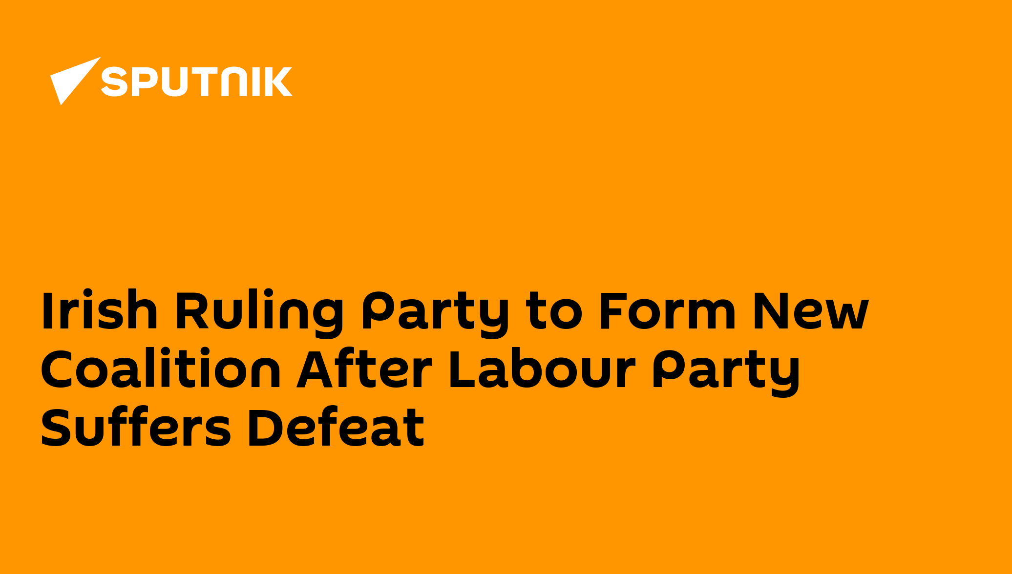 Irish Ruling Party to Form New Coalition After Labour Party Suffers ...