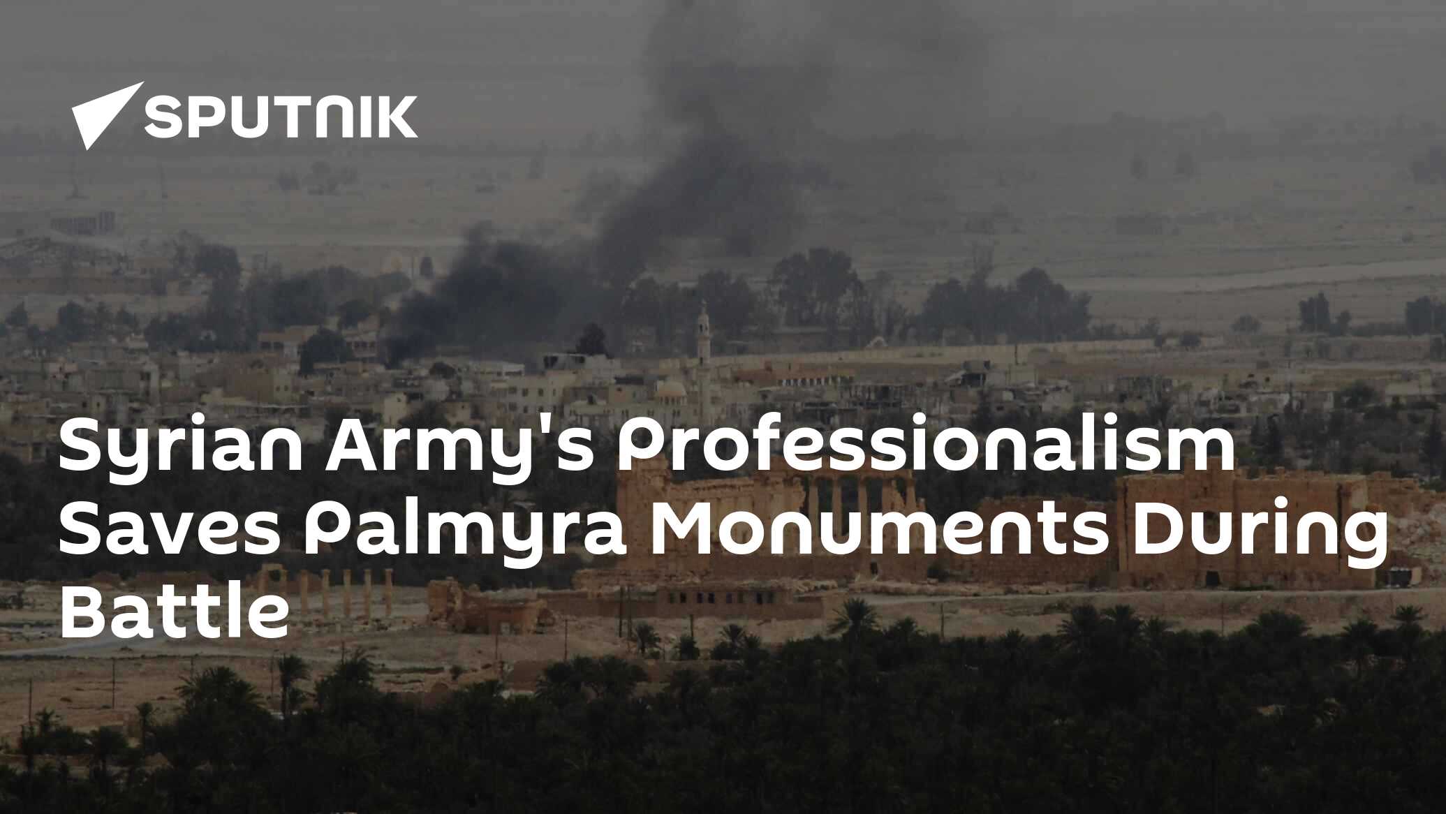 Syrian Army's Professionalism Saves Palmyra Monuments During Battle ...