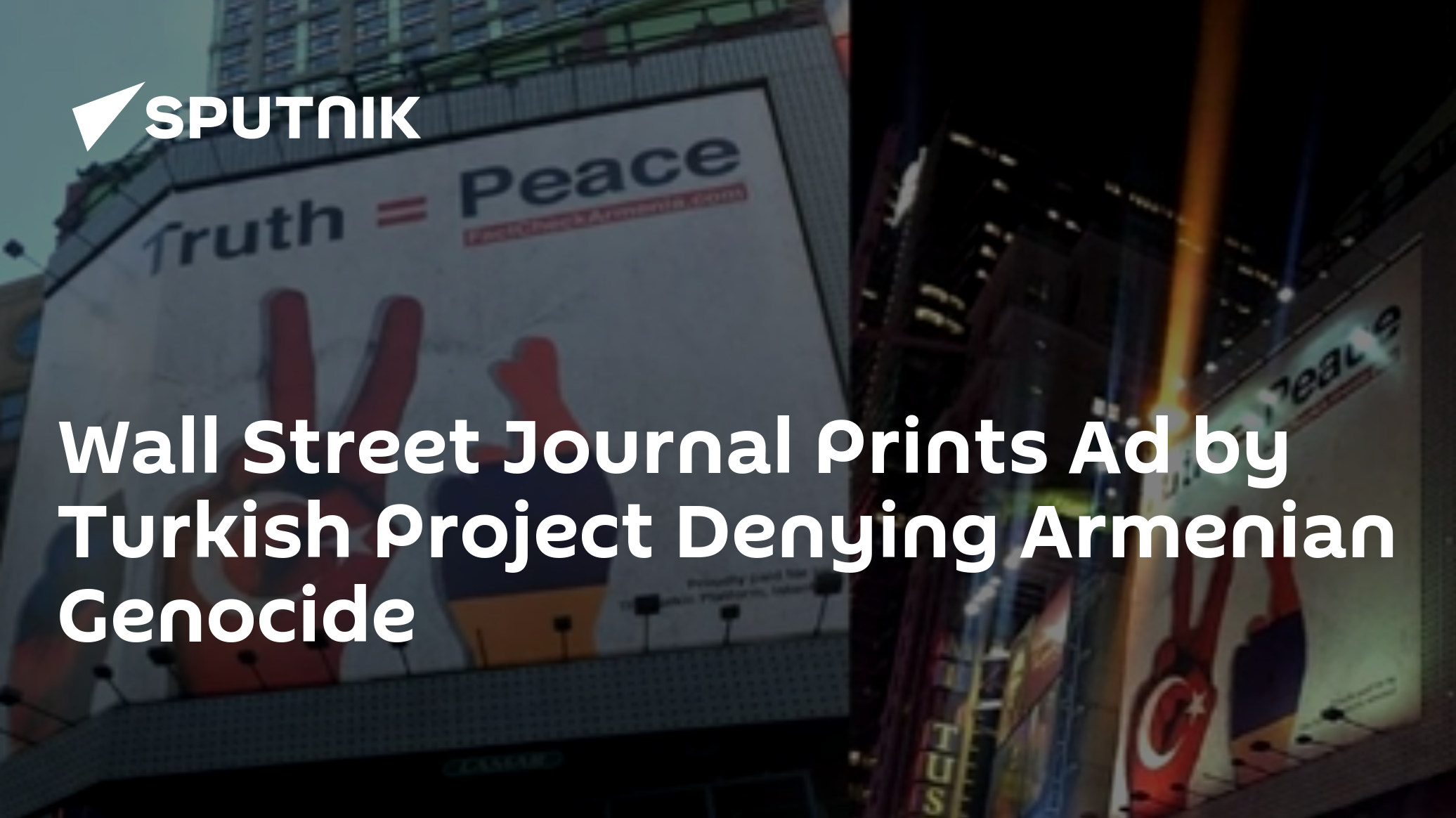 Wall Street Journal Prints Ad by Turkish Project Denying Armenian ...