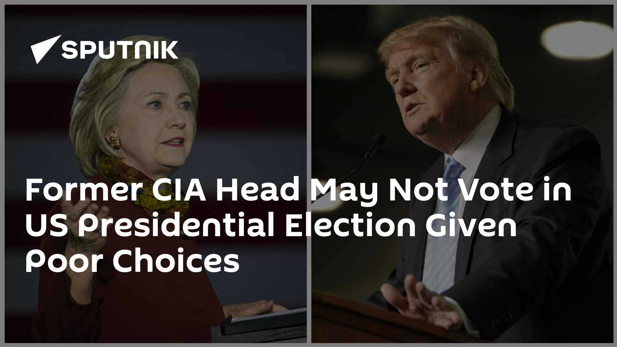Former CIA Head May Not Vote in US Presidential Election Given Poor ...