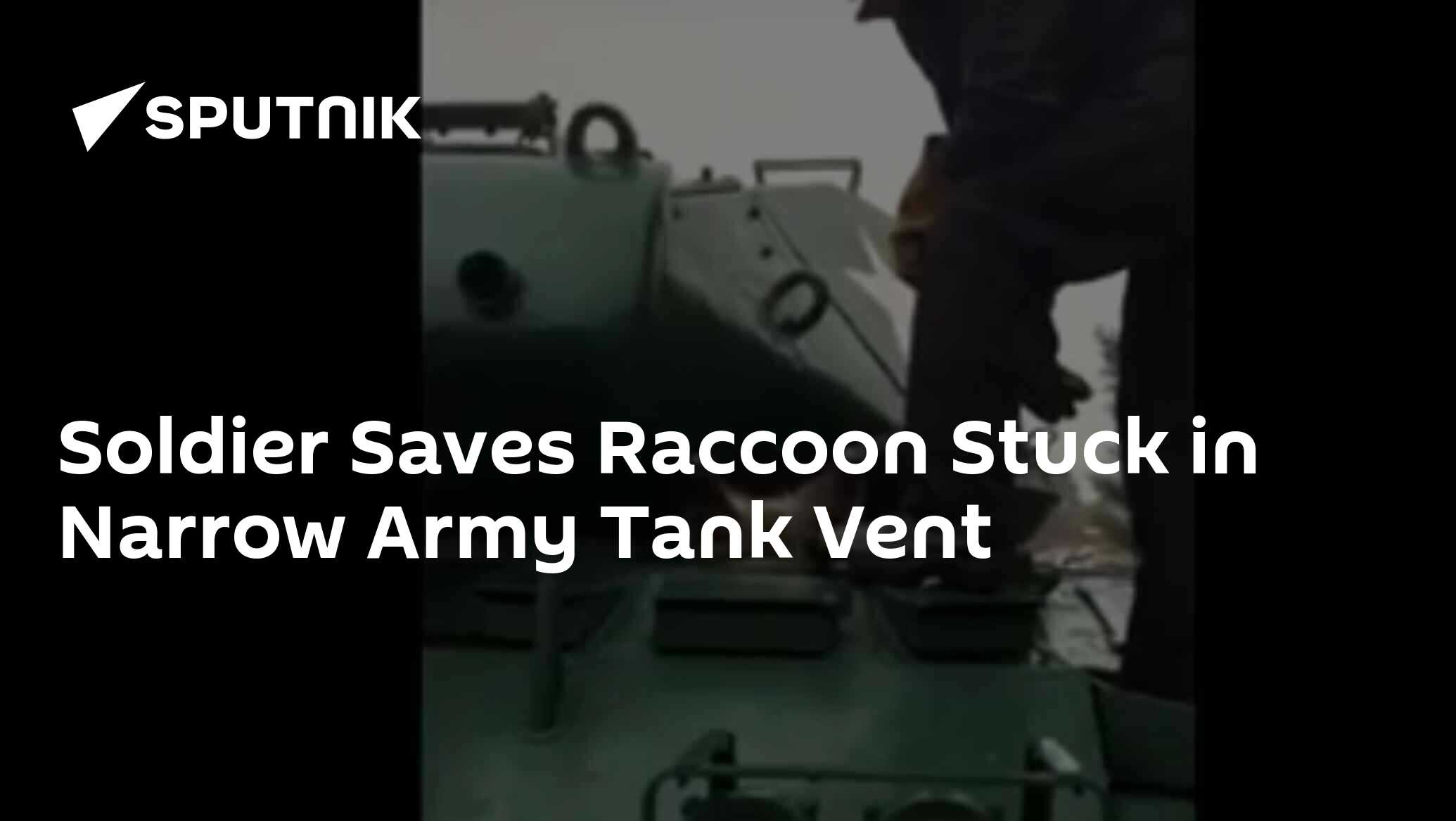 Soldier Saves Raccoon Stuck in Narrow Army Tank Vent - 29.10.2016 ...