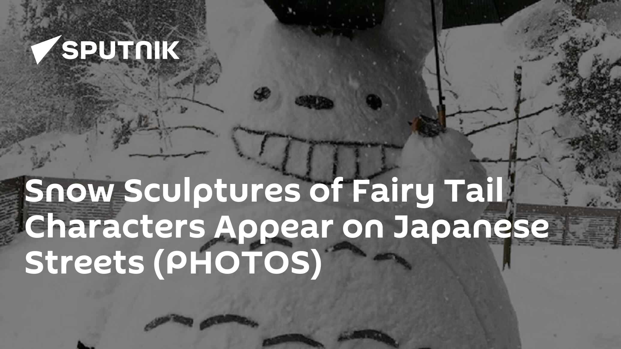 Snow Sculptures of Fairy Tail Characters Appear on Japanese Streets ...