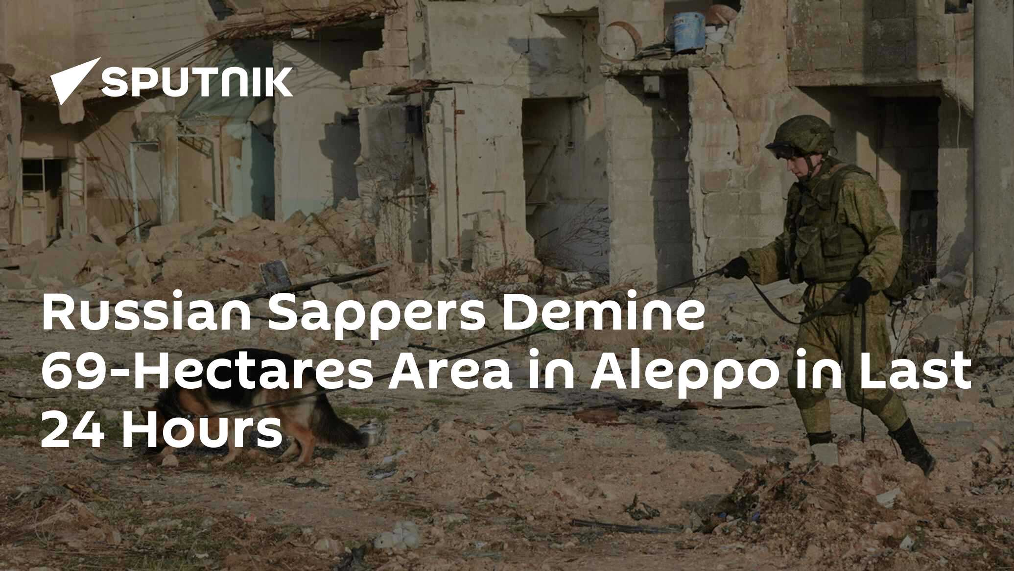 Russian Sappers Demine 69-Hectares Area in Aleppo in Last 24 Hours - 24 ...