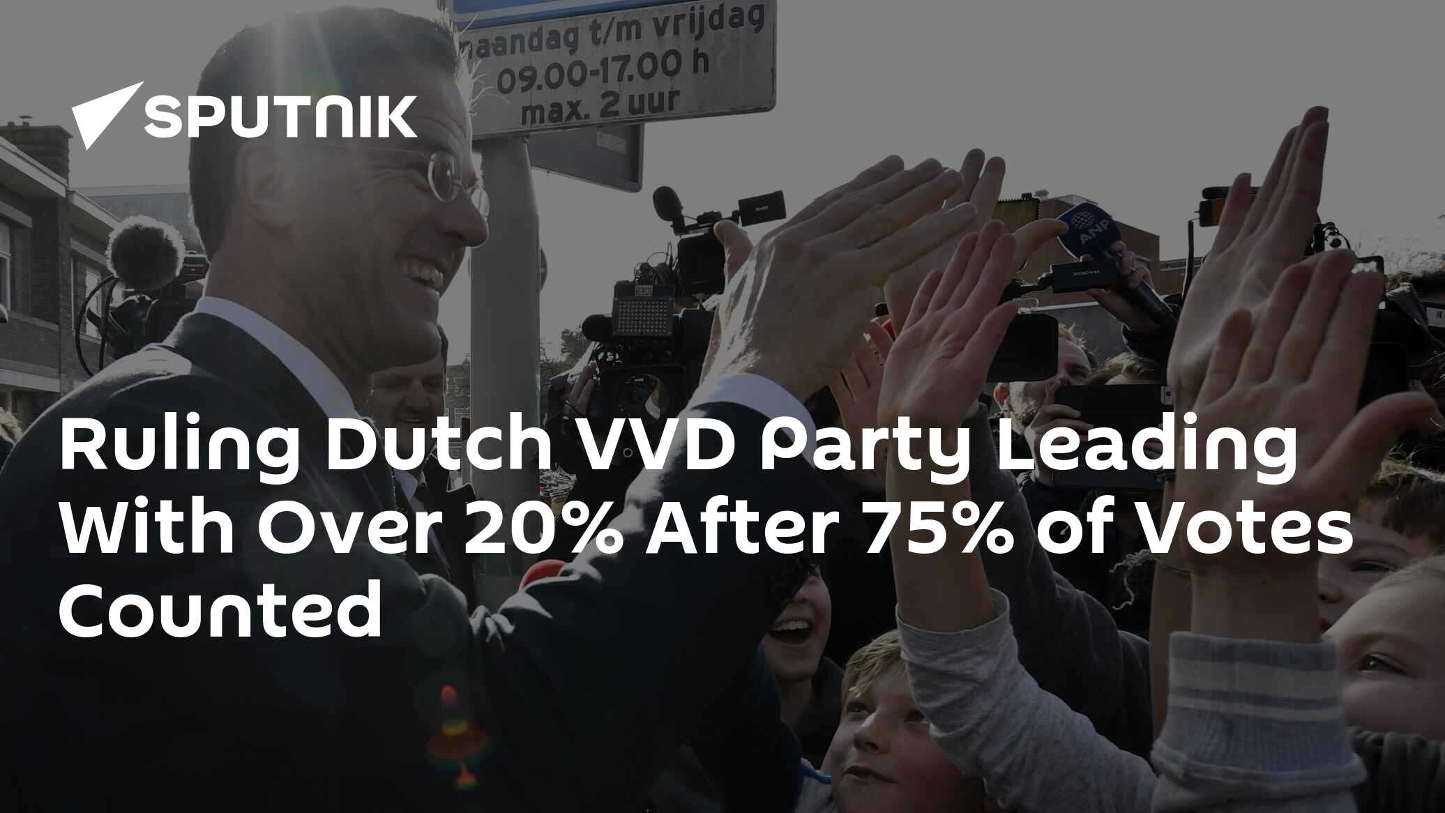 Ruling Dutch VVD Party Leading With Over 20% After 75% of Votes Counted ...