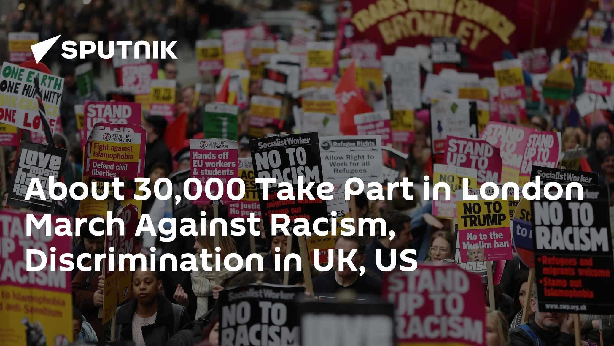 About 30,000 Take Part in London March Against Racism, Discrimination ...