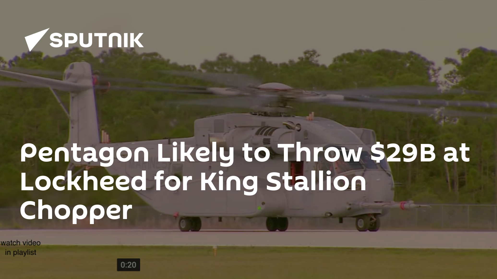 Pentagon Likely to Throw $29B at Lockheed for King Stallion Chopper ...