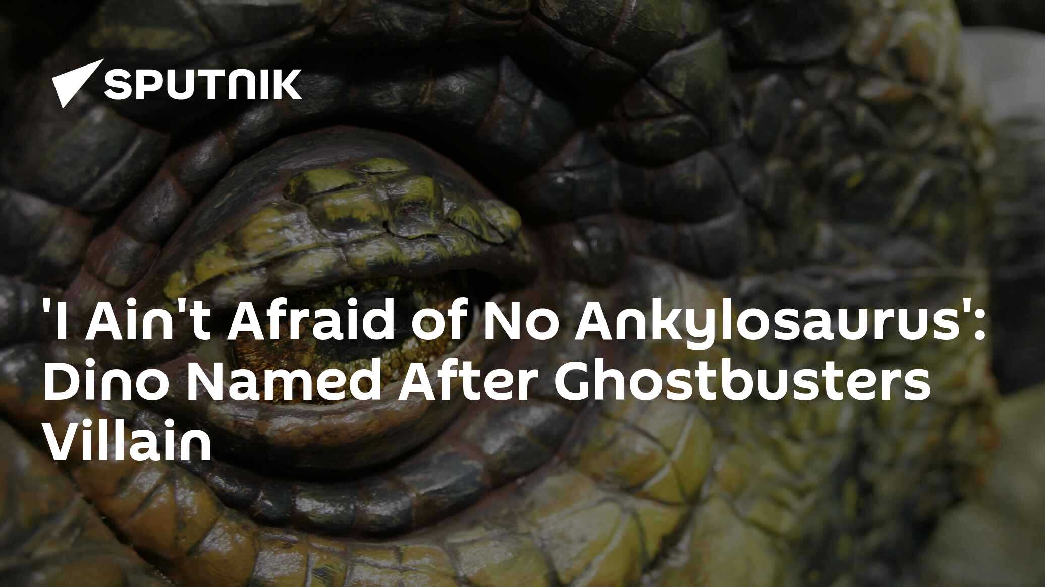 'I Ain't Afraid of No Ankylosaurus': Dino Named After Ghostbusters Villain - 10.05.2017, Sputnik ...