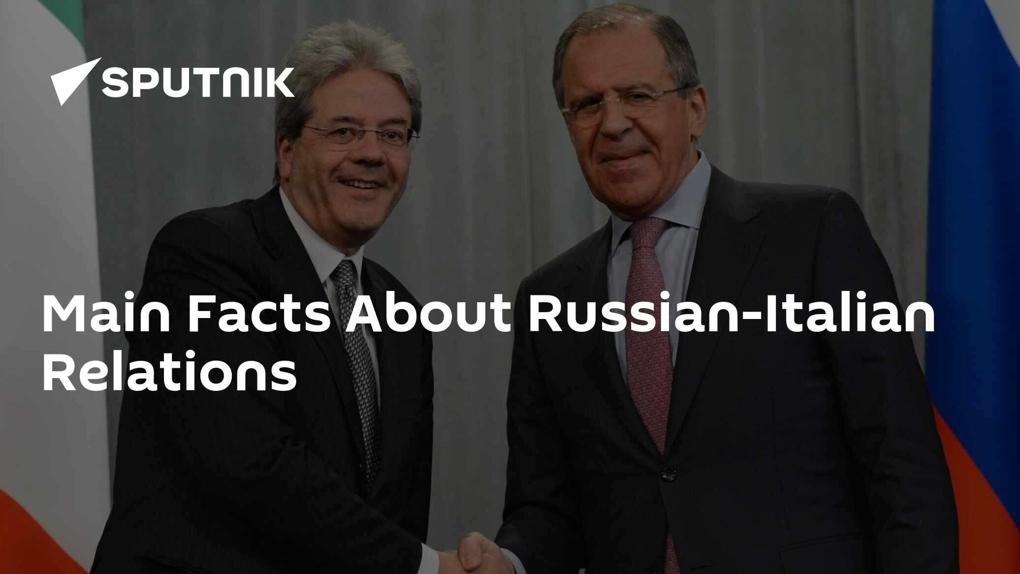 Main Facts About Russian-Italian Relations - 17.05.2017, Sputnik ...