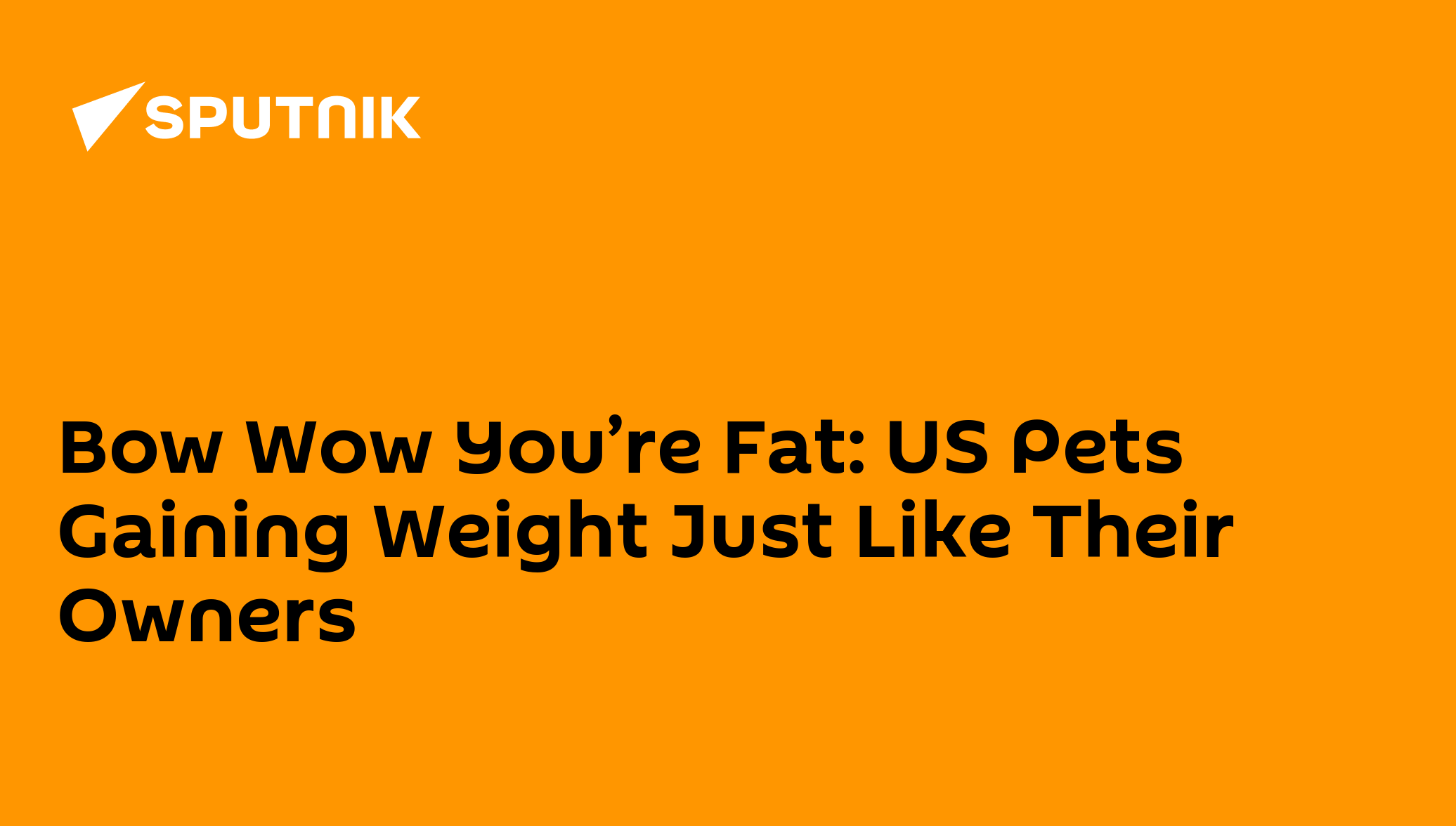 Bow Wow You’re Fat: US Pets Gaining Weight Just Like Their Owners - 27. ...