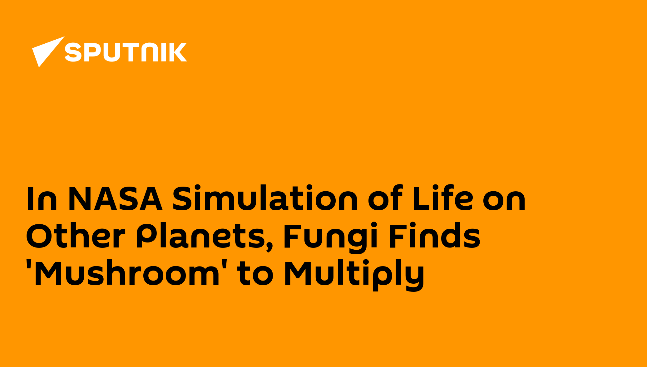 In NASA Simulation of Life on Other Planets, Fungi Finds 'Mushroom' to ...