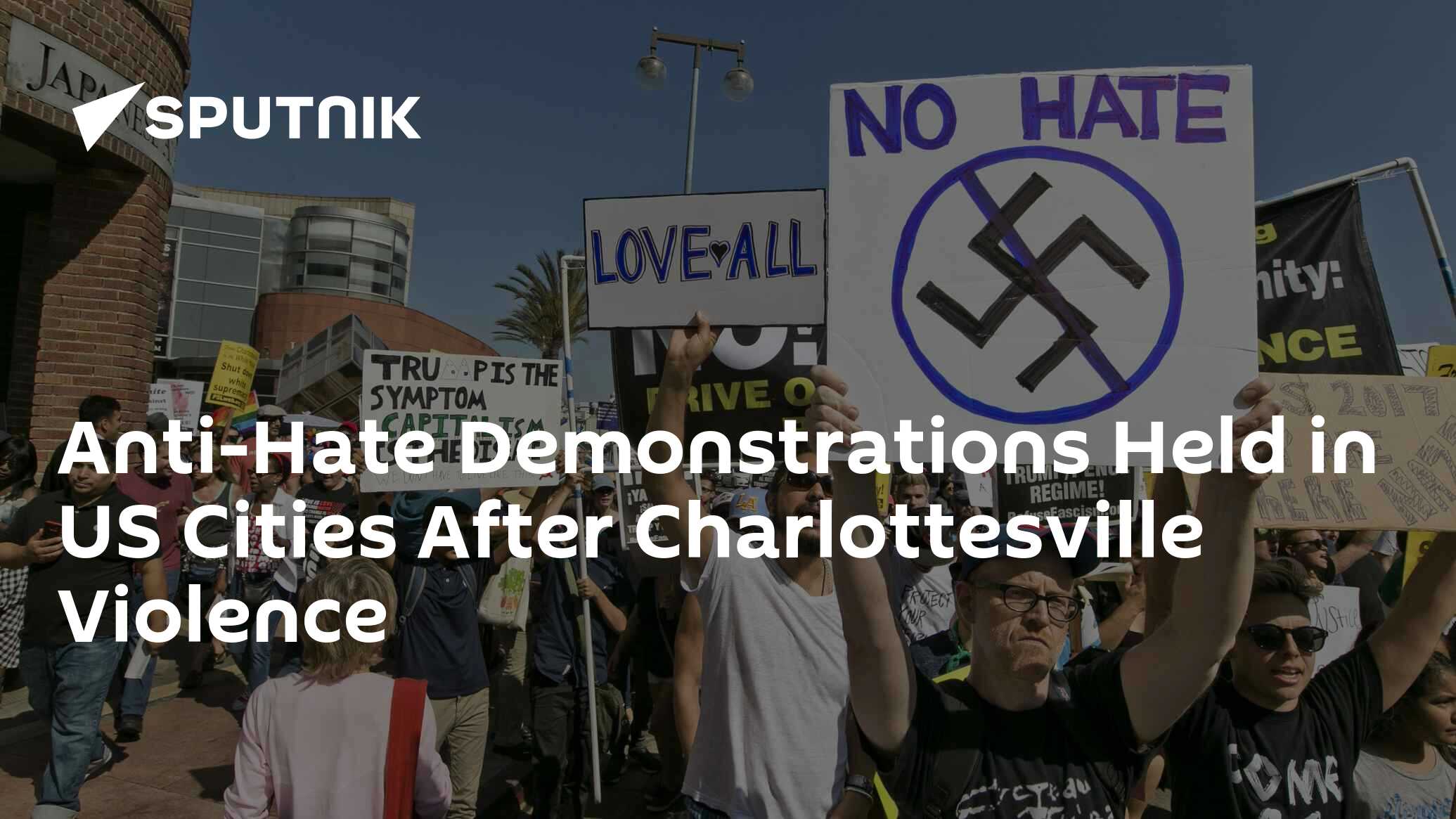 Anti-Hate Demonstrations Held in US Cities After Charlottesville ...