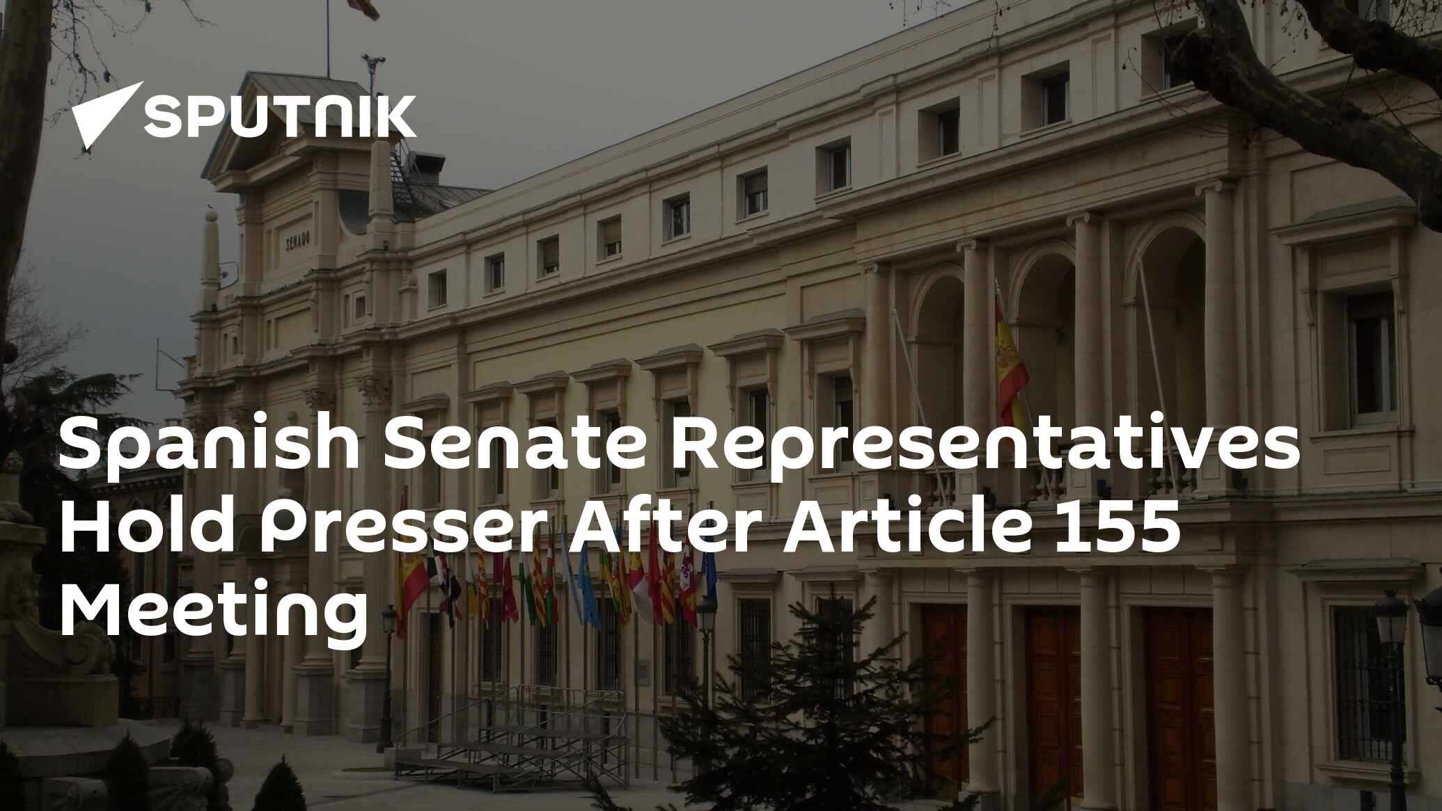 Spanish Senate Representatives Hold Presser After Article 155 Meeting ...