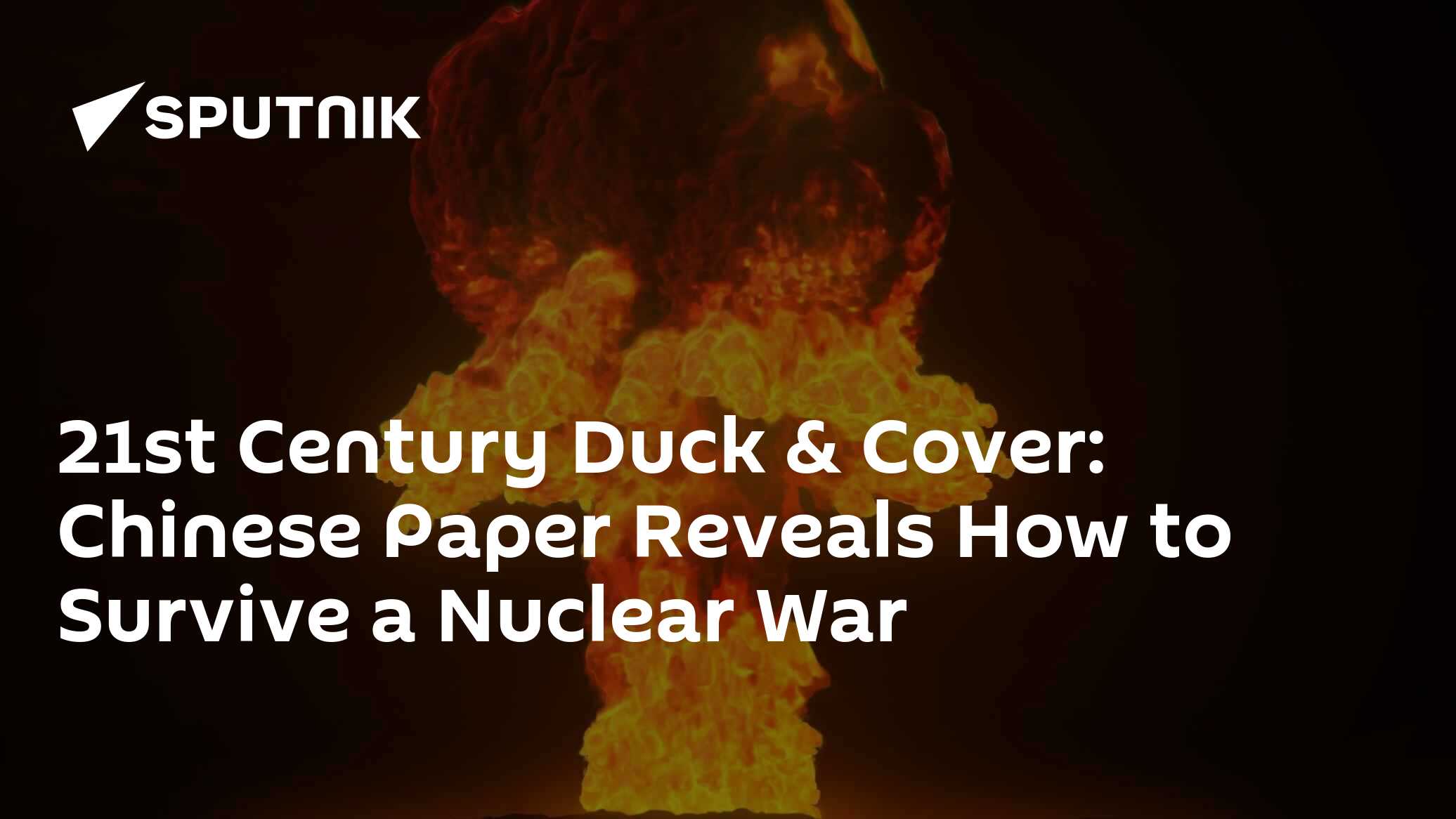 21st Century Duck & Cover: Chinese Paper Reveals How to Survive a ...
