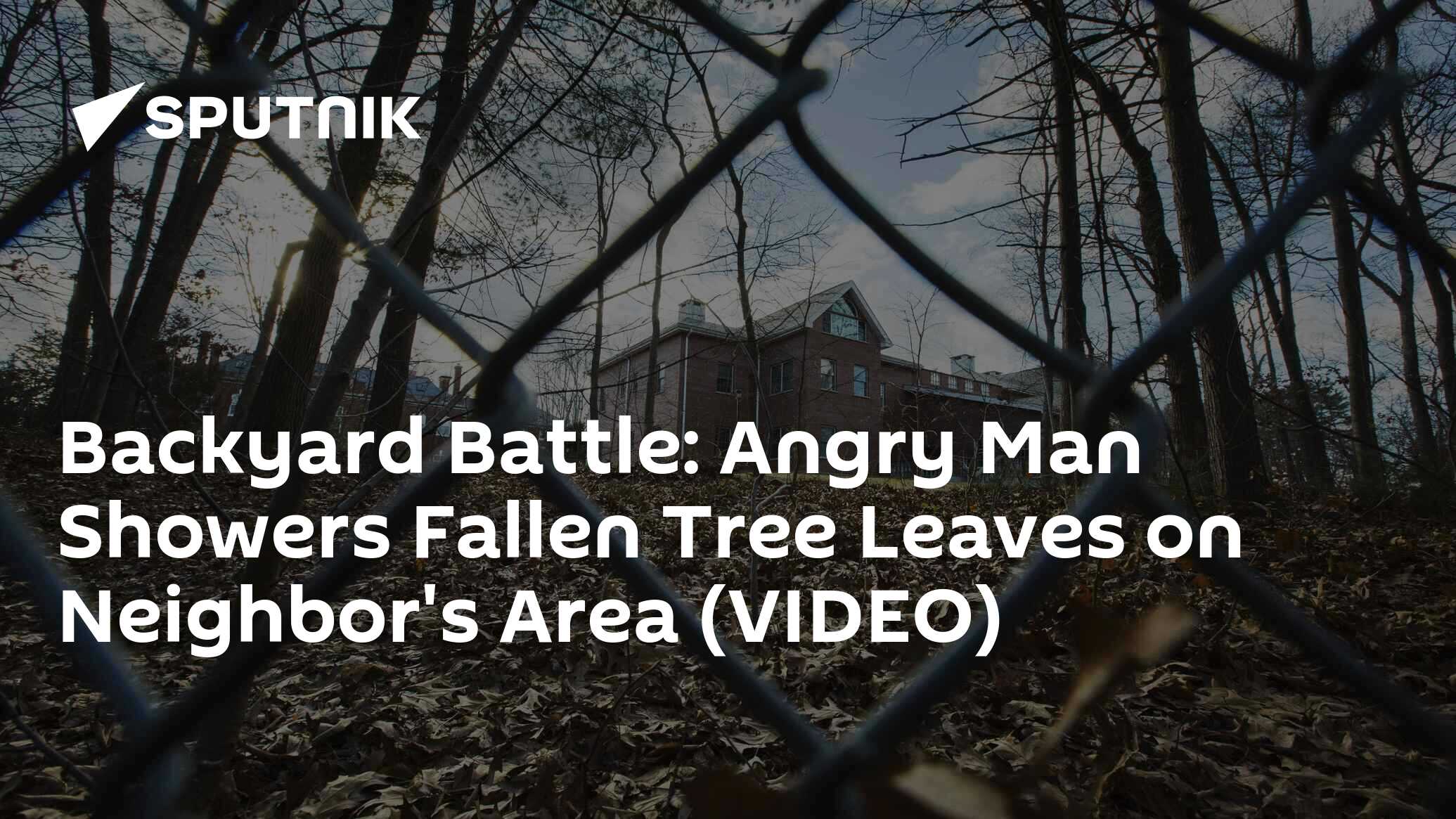 Backyard Battle: Angry Man Showers Fallen Tree Leaves on Neighbor's ...