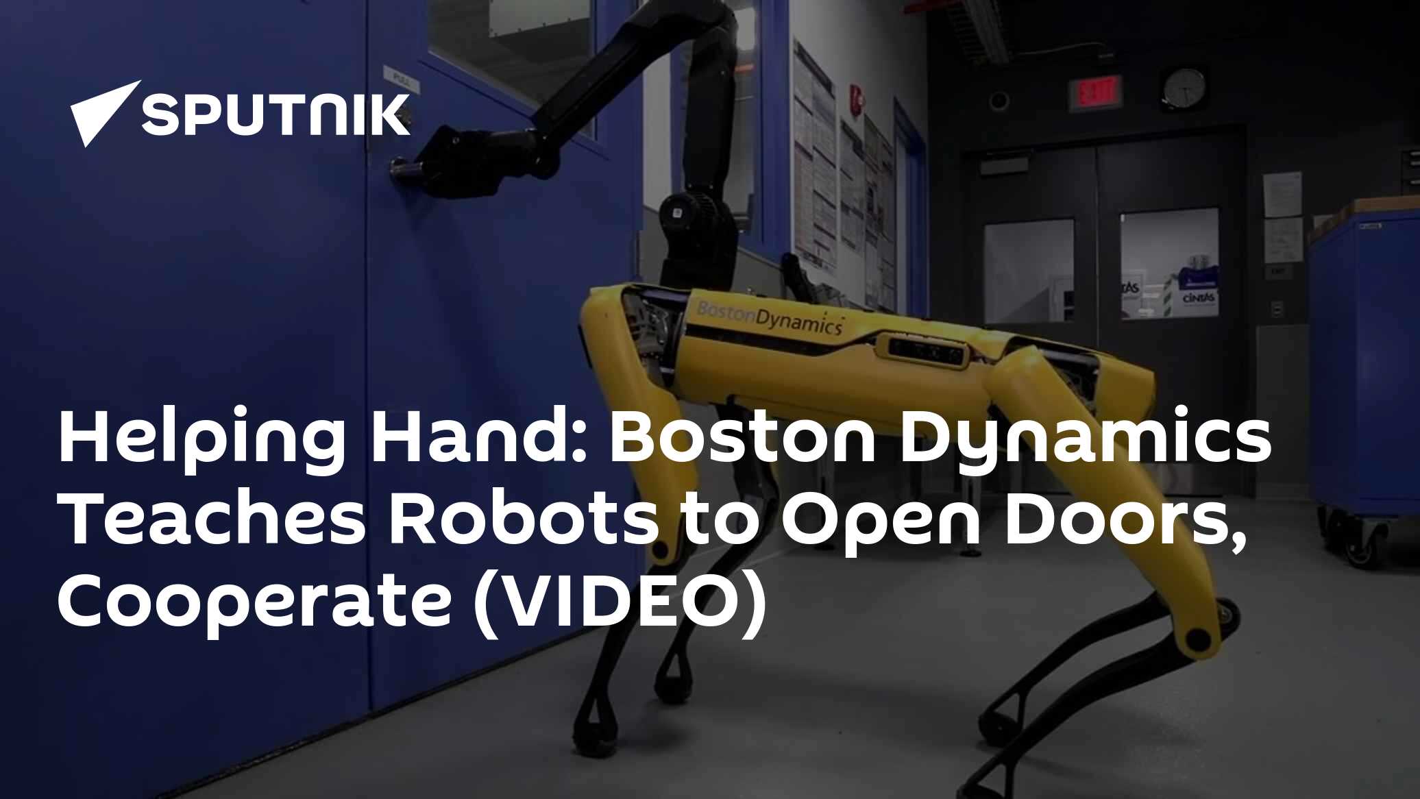 Helping Hand: Boston Dynamics Teaches Robots to Open Doors, Cooperate ...