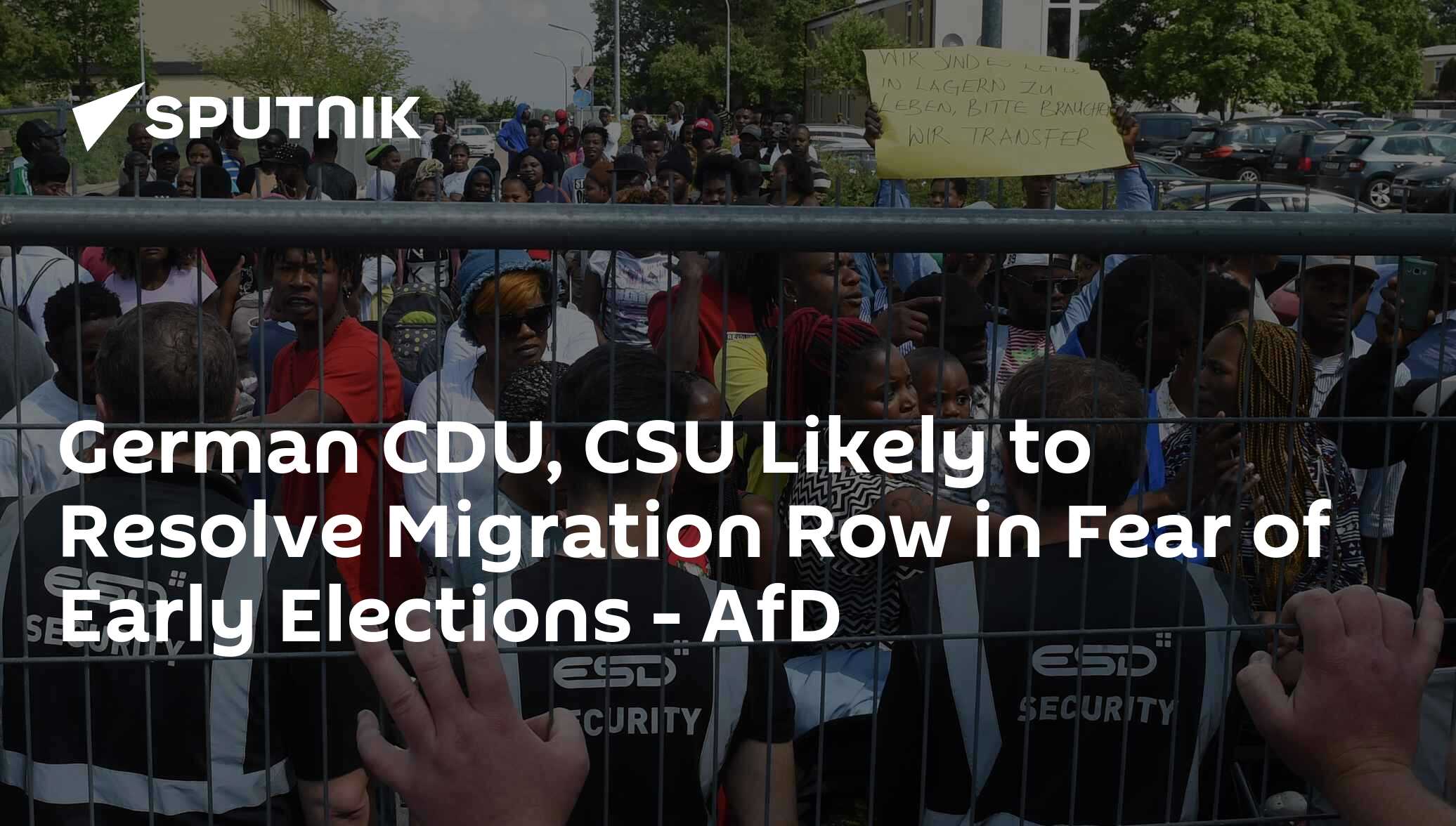 German CDU, CSU Likely to Resolve Migration Row in Fear of Early ...