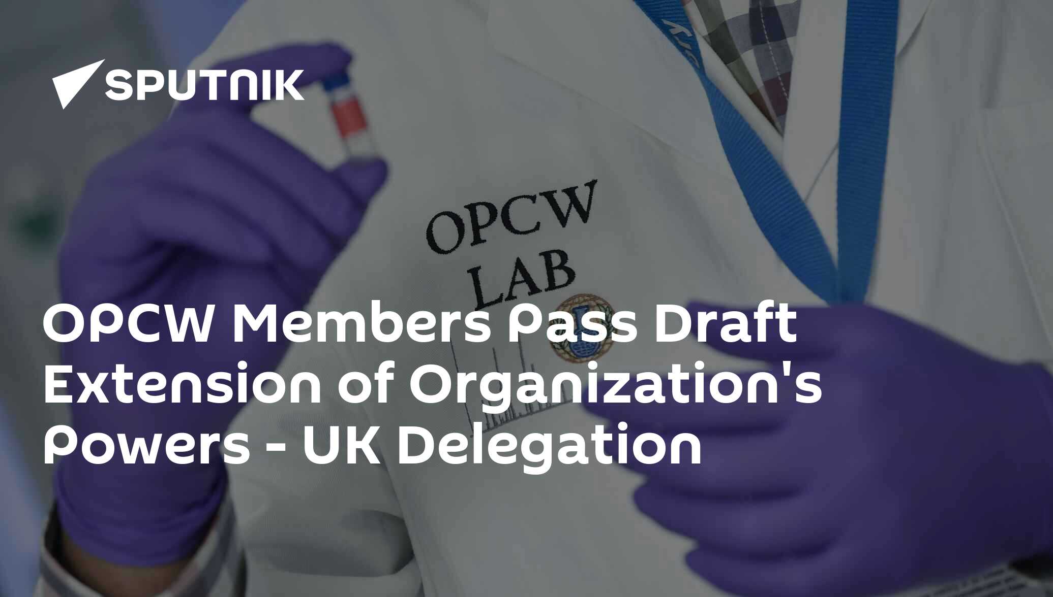OPCW Members Pass Draft Extension of Organization's Powers - UK ...