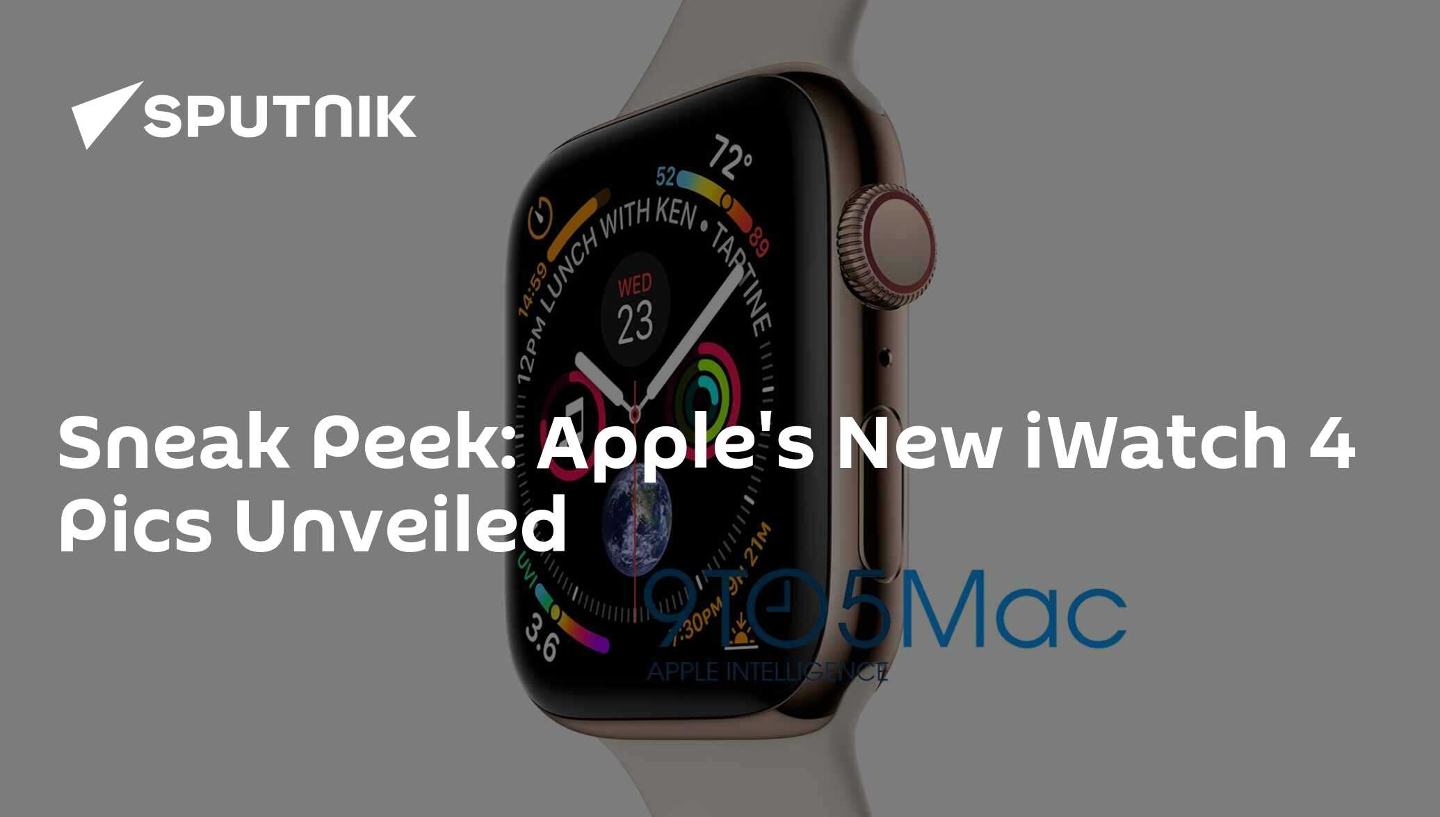 Sneak Peek: Apple's New iWatch 4 Pics Unveiled - 31.08.2018, Sputnik ...