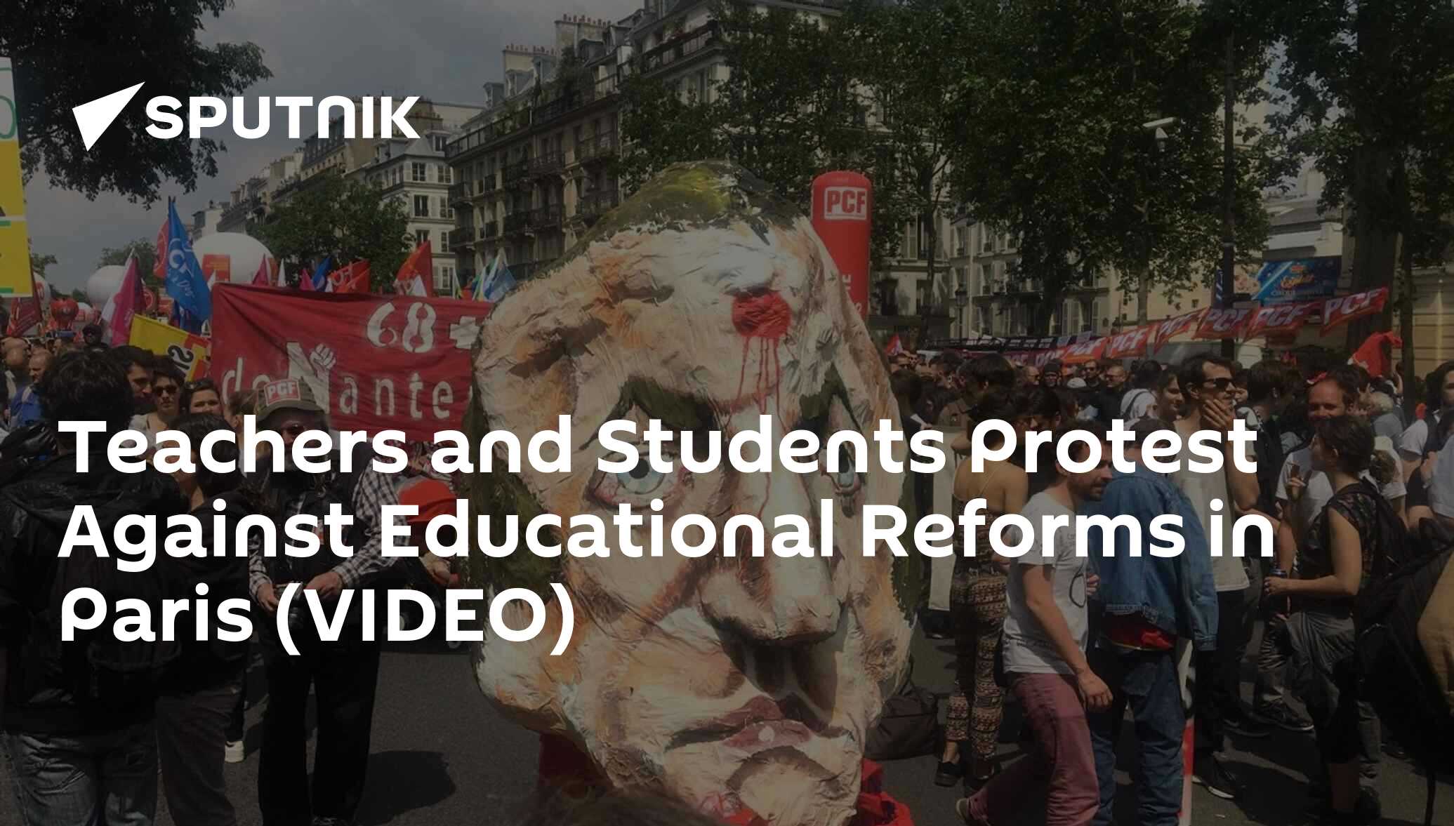 Teachers and Students Protest Against Educational Reforms in Paris ...