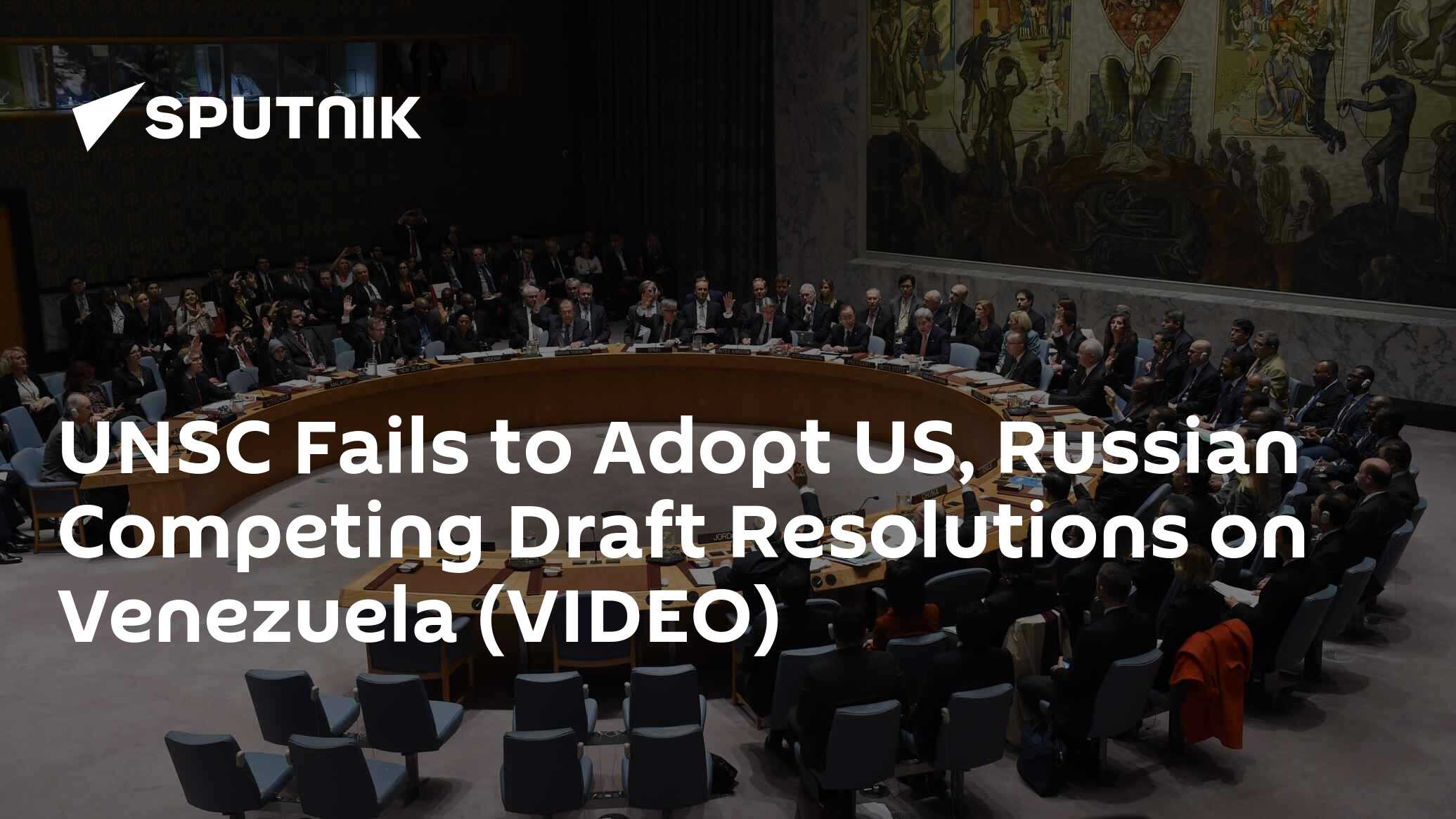 UNSC Fails to Adopt US, Russian Competing Draft Resolutions on ...