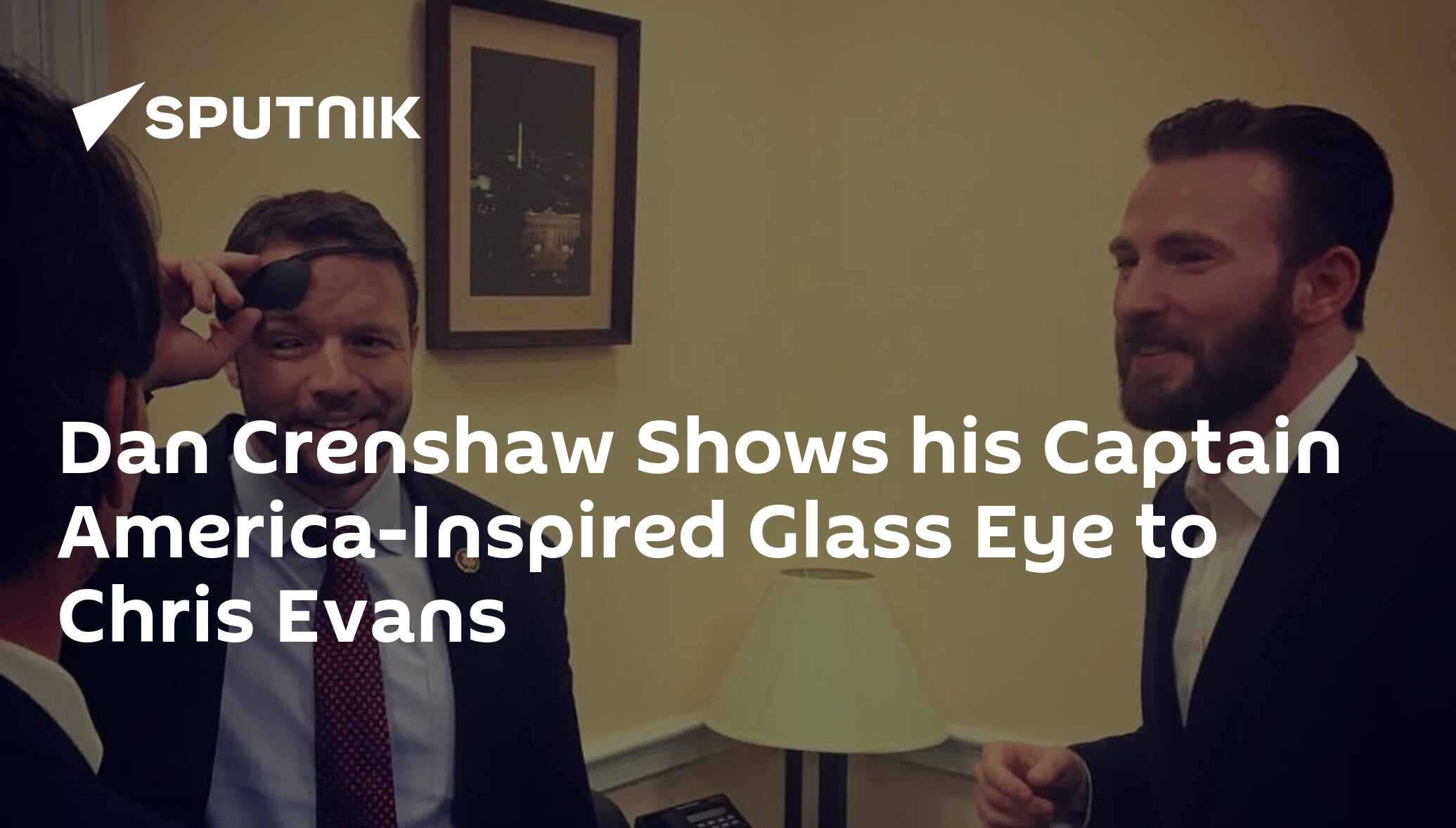 Dan Crenshaw Shows his Captain America-Inspired Glass Eye to Chris ...