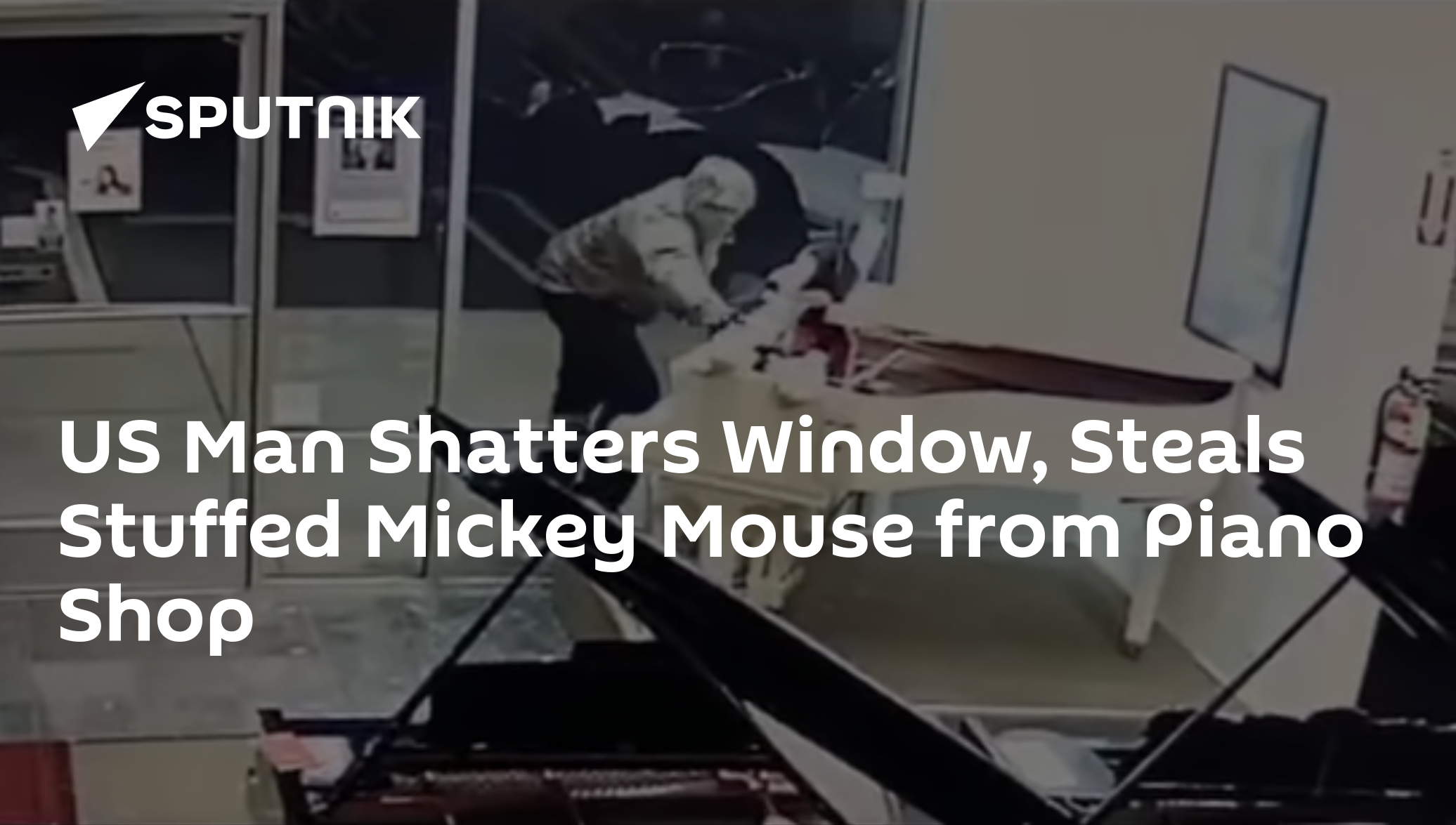 US Man Shatters Window, Steals Stuffed Mickey Mouse from Piano Shop ...