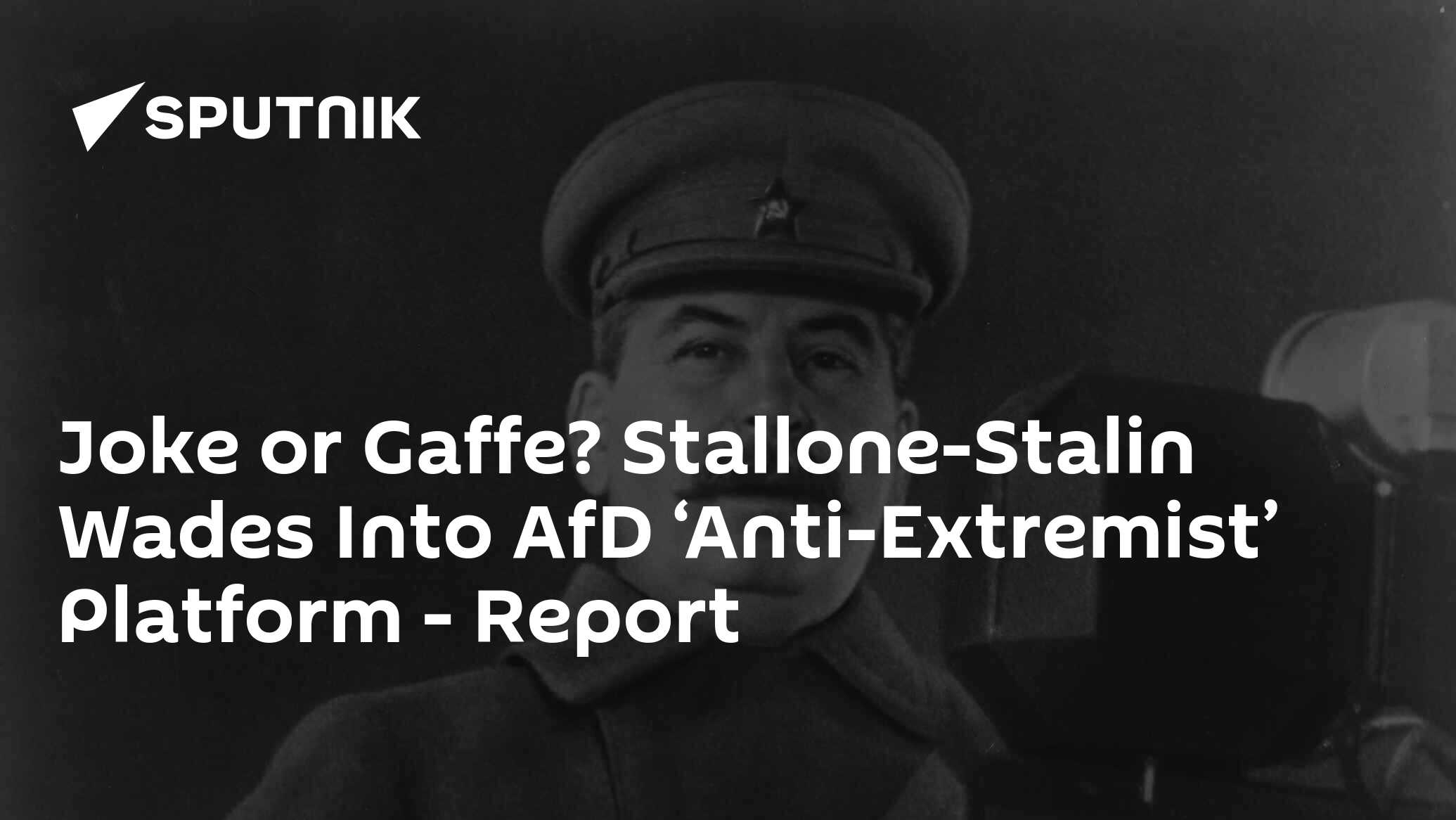 Joke or Gaffe? Stallone-Stalin Wades Into AfD ‘Anti-Extremist’ Platform ...