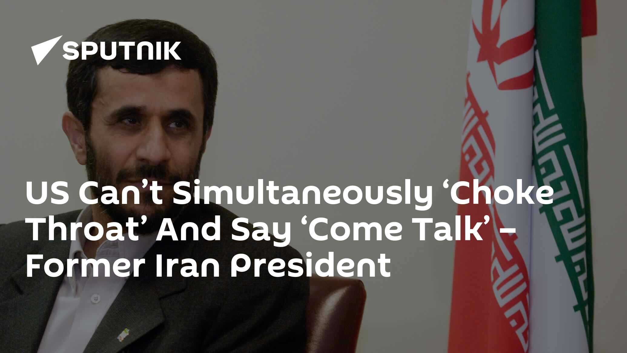 US Can’t Simultaneously ‘Choke Throat’ And Say ‘Come Talk’ – Former ...