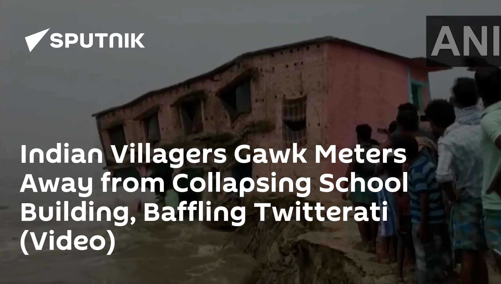 Indian Villagers Gawk Meters Away from Collapsing School Building ...