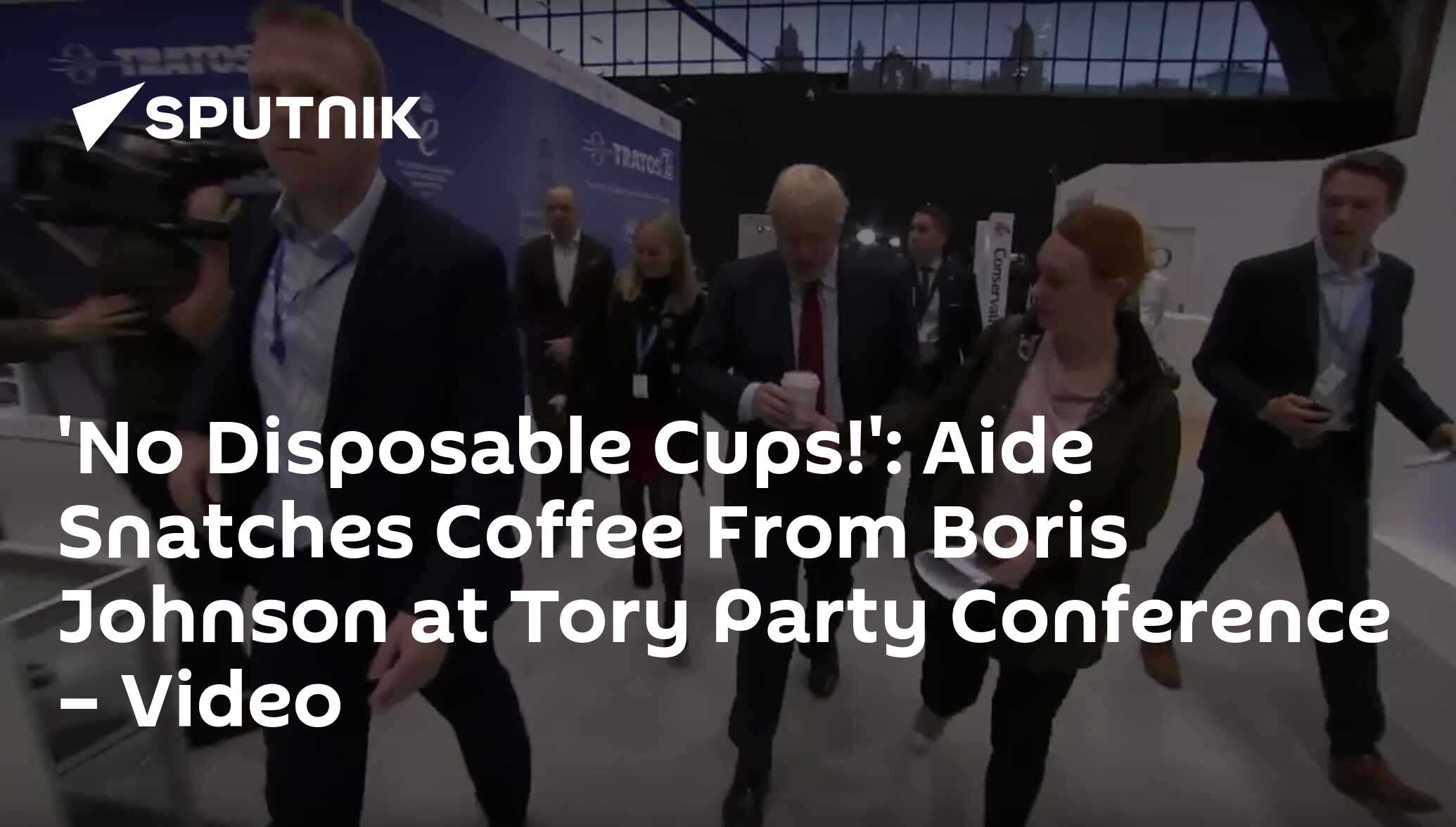'No Disposable Cups!': Aide Snatches Coffee From Boris Johnson at Tory ...