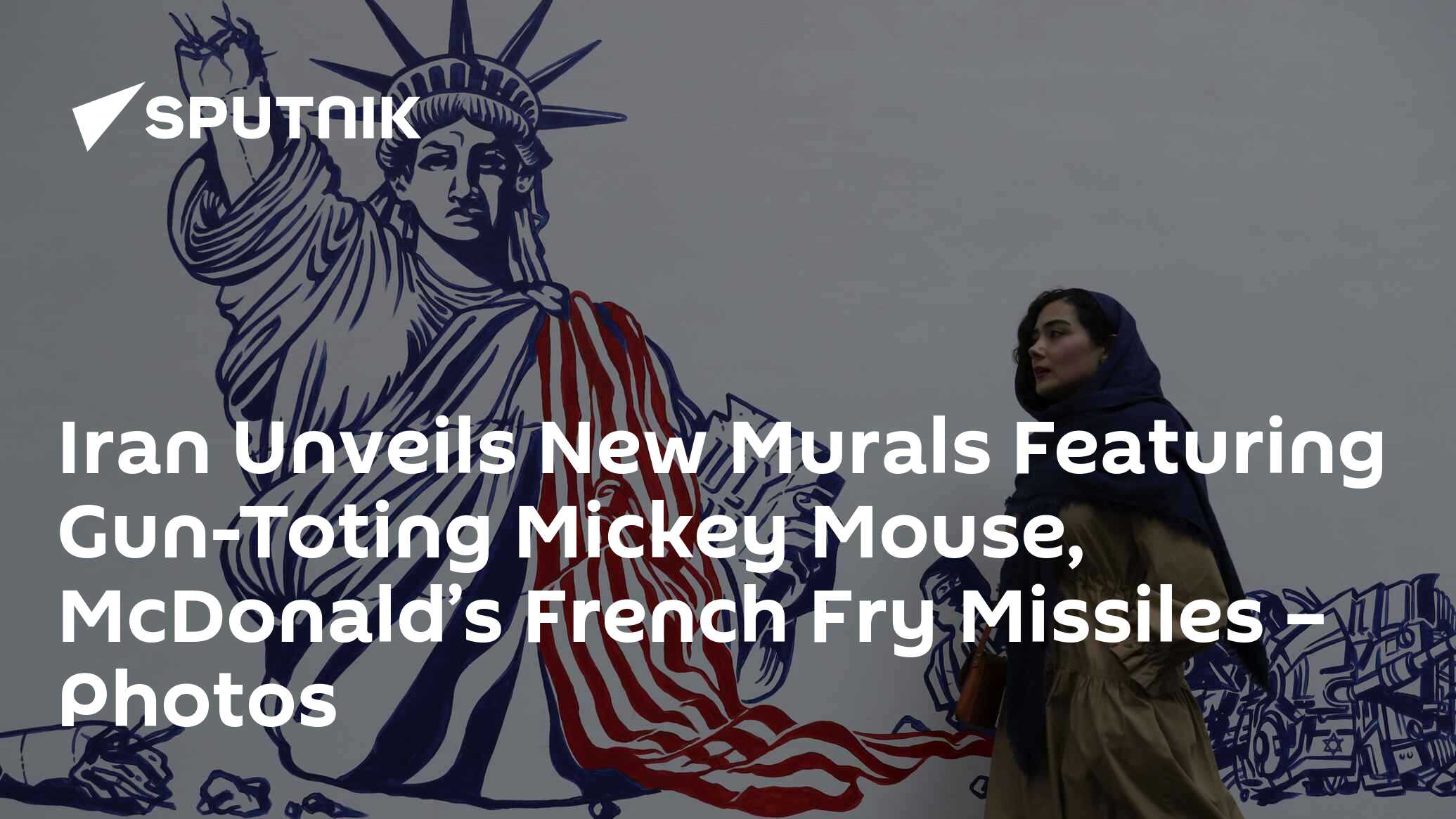Iran Unveils New Murals Featuring Gun-Toting Mickey Mouse, McDonald’s ...