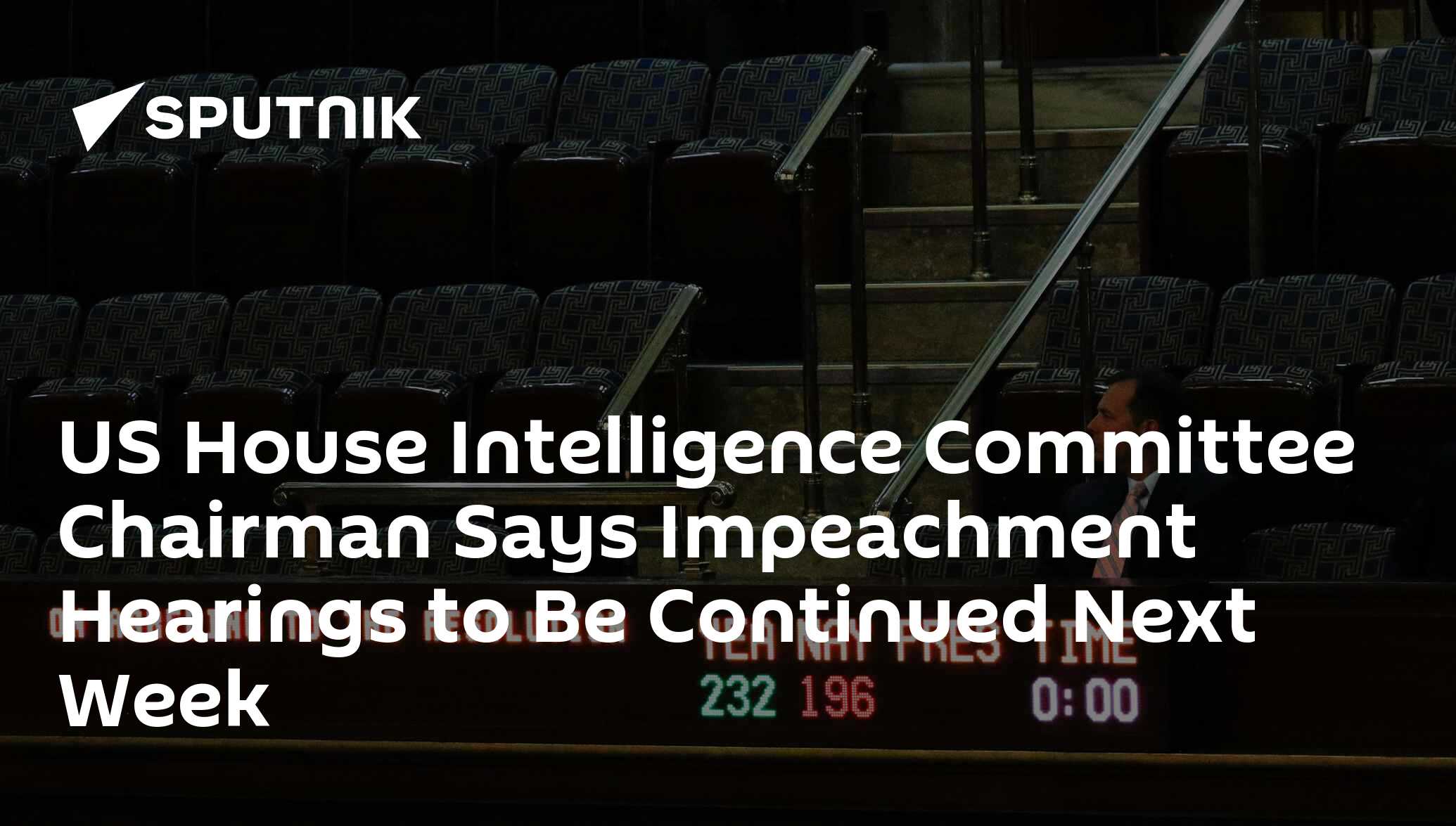 US House Intelligence Committee Chairman Says Impeachment Hearings to ...