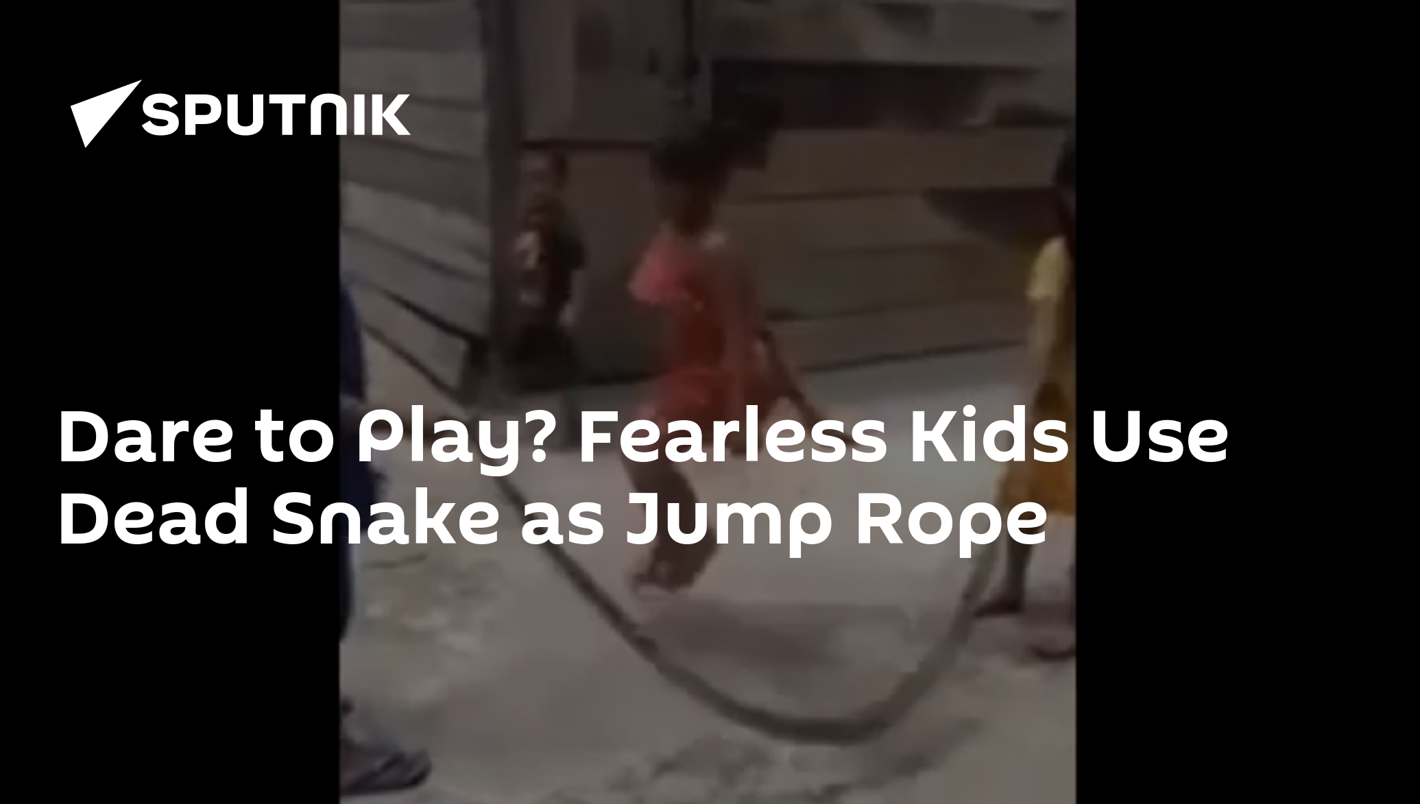 Dare to Play? Fearless Kids Use Dead Snake as Jump Rope