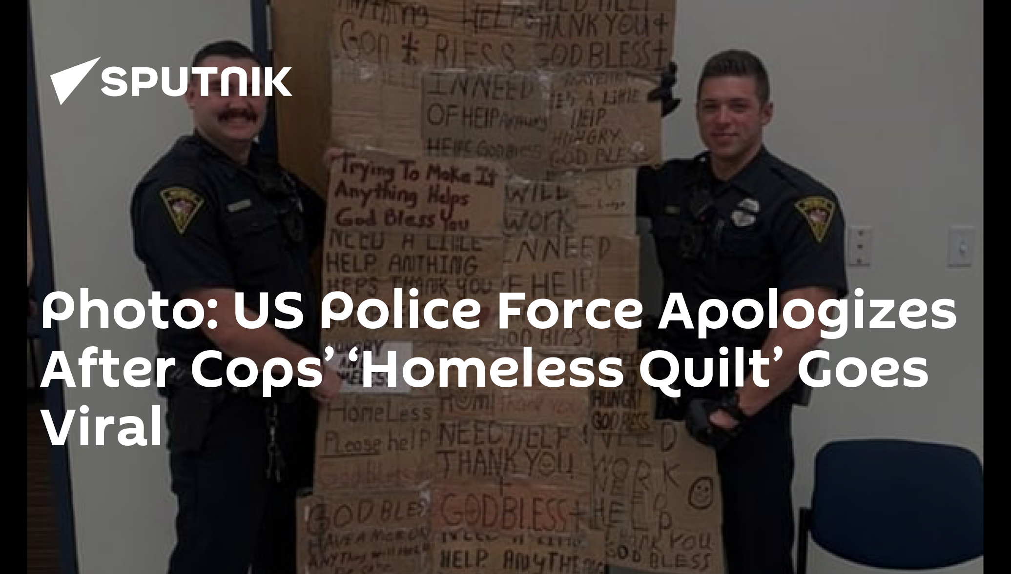 Photo: US Police Force Apologizes After Cops’ ‘Homeless Quilt’ Goes ...