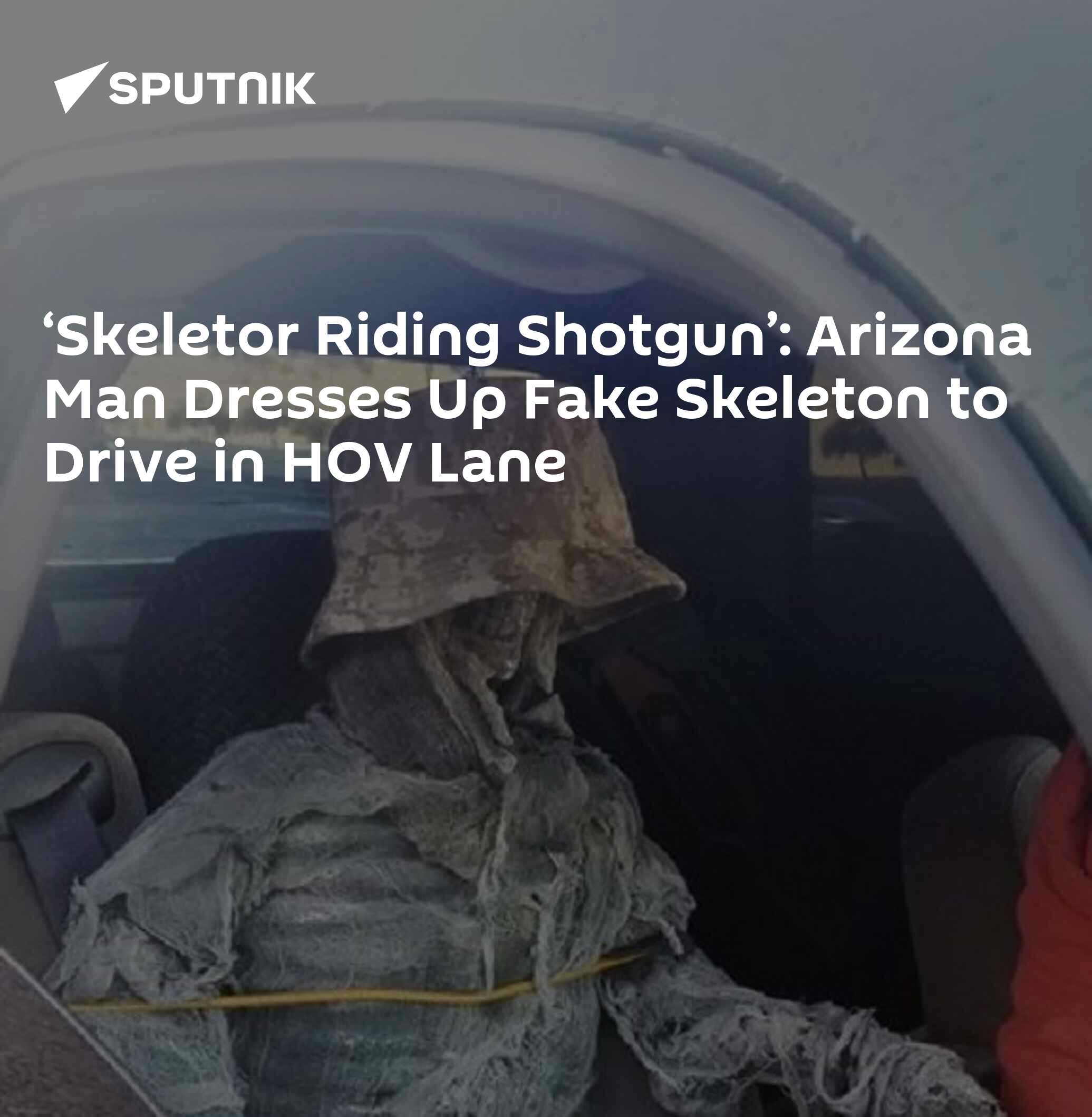 ‘Skeletor Riding Shotgun’: Arizona Man Dresses Up Fake Skeleton to ...