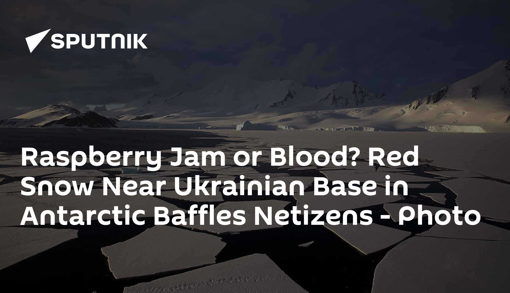 Raspberry Jam or Blood? Red Snow Near Ukrainian Base in Antarctic ...