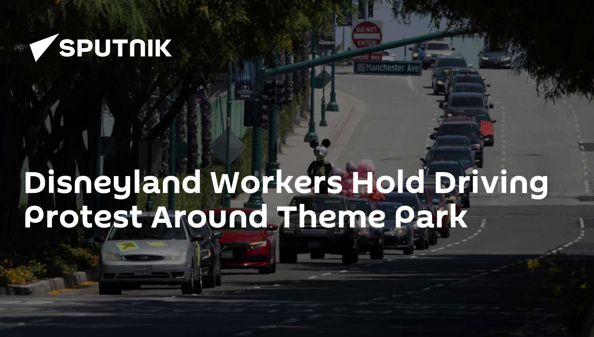 Disneyland Workers Hold Driving Protest Around Theme Park
