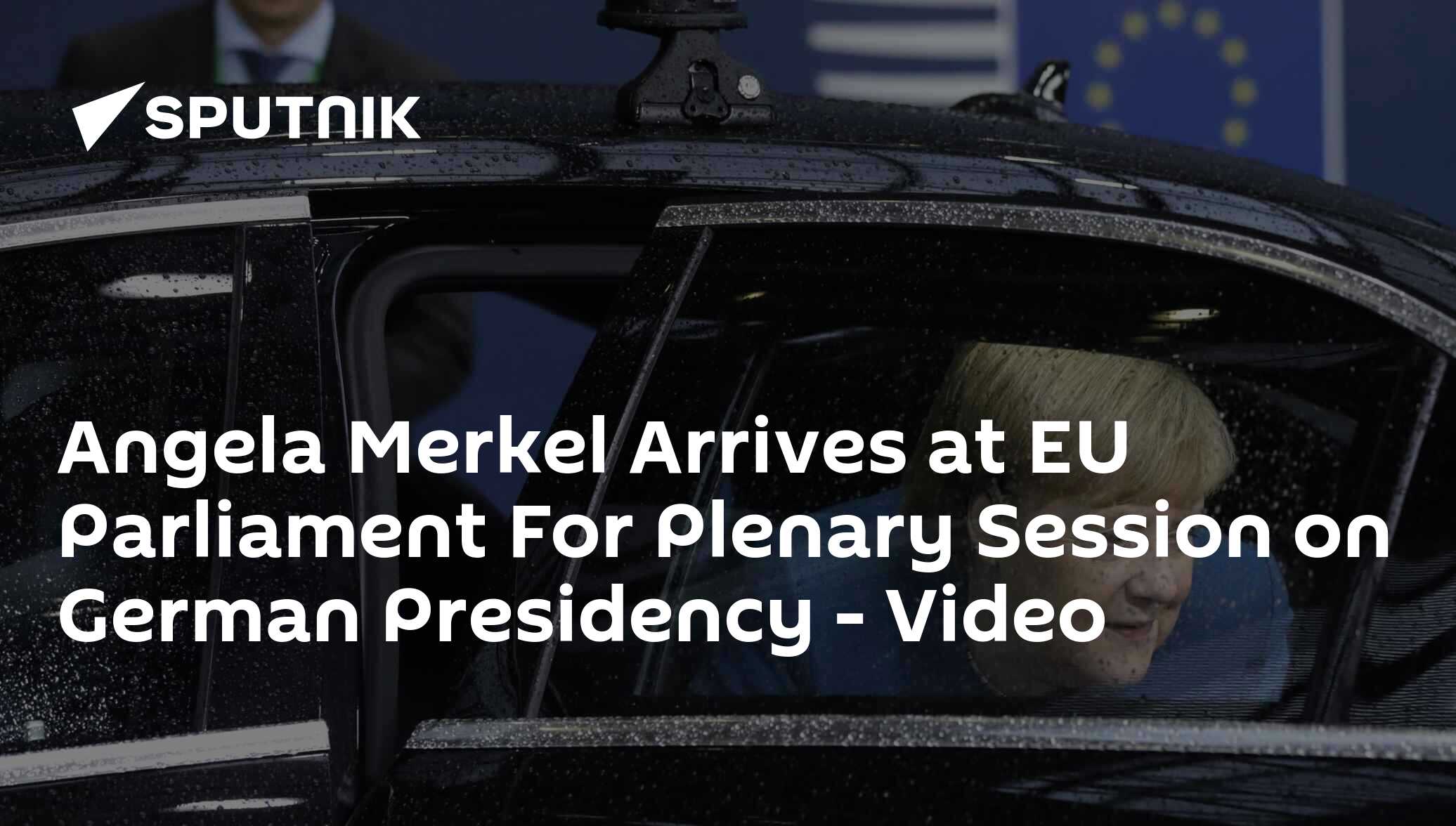 Angela Merkel Arrives at EU Parliament For Plenary Session on German ...