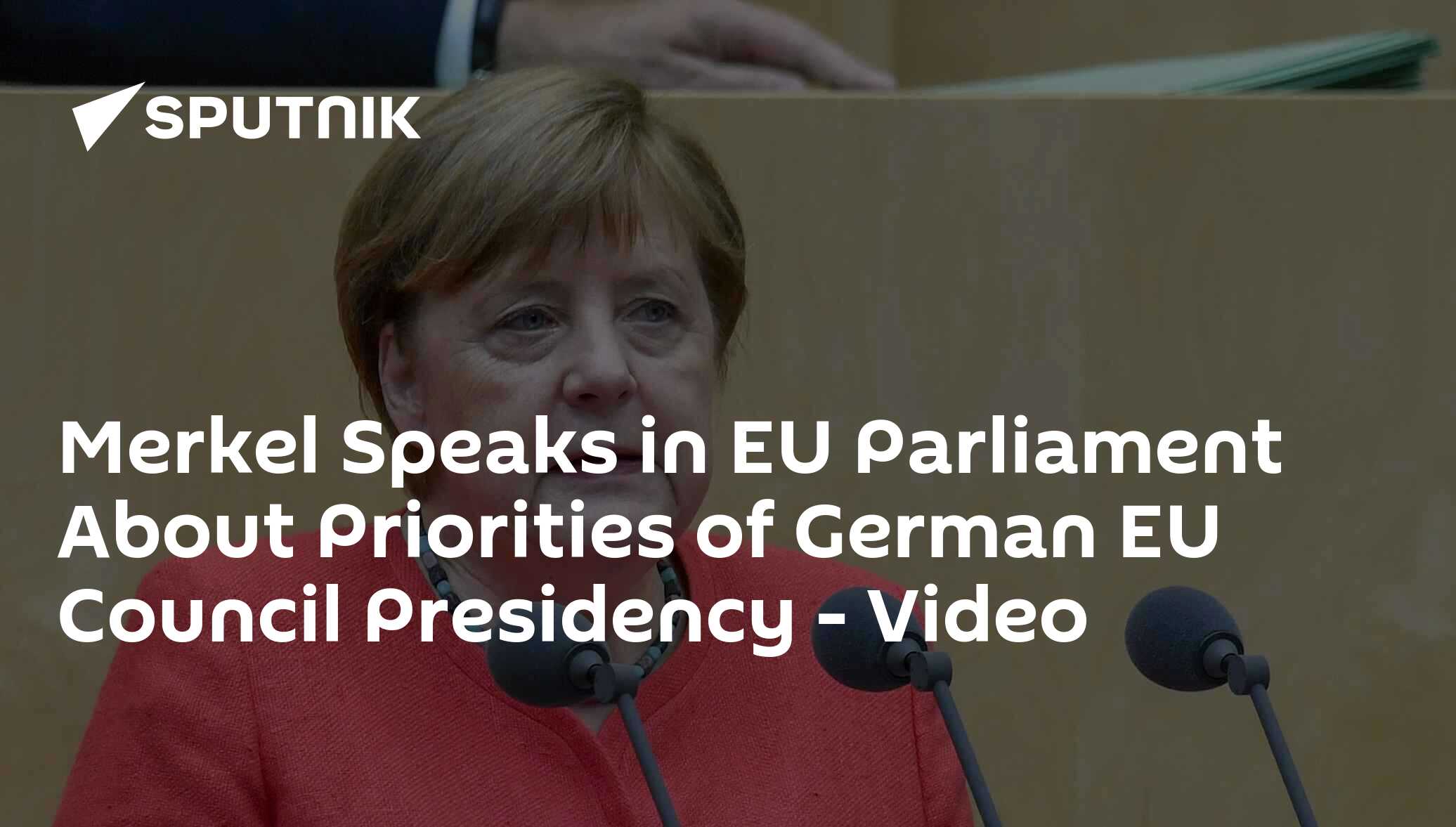 Merkel Speaks in EU Parliament About Priorities of German EU Council ...