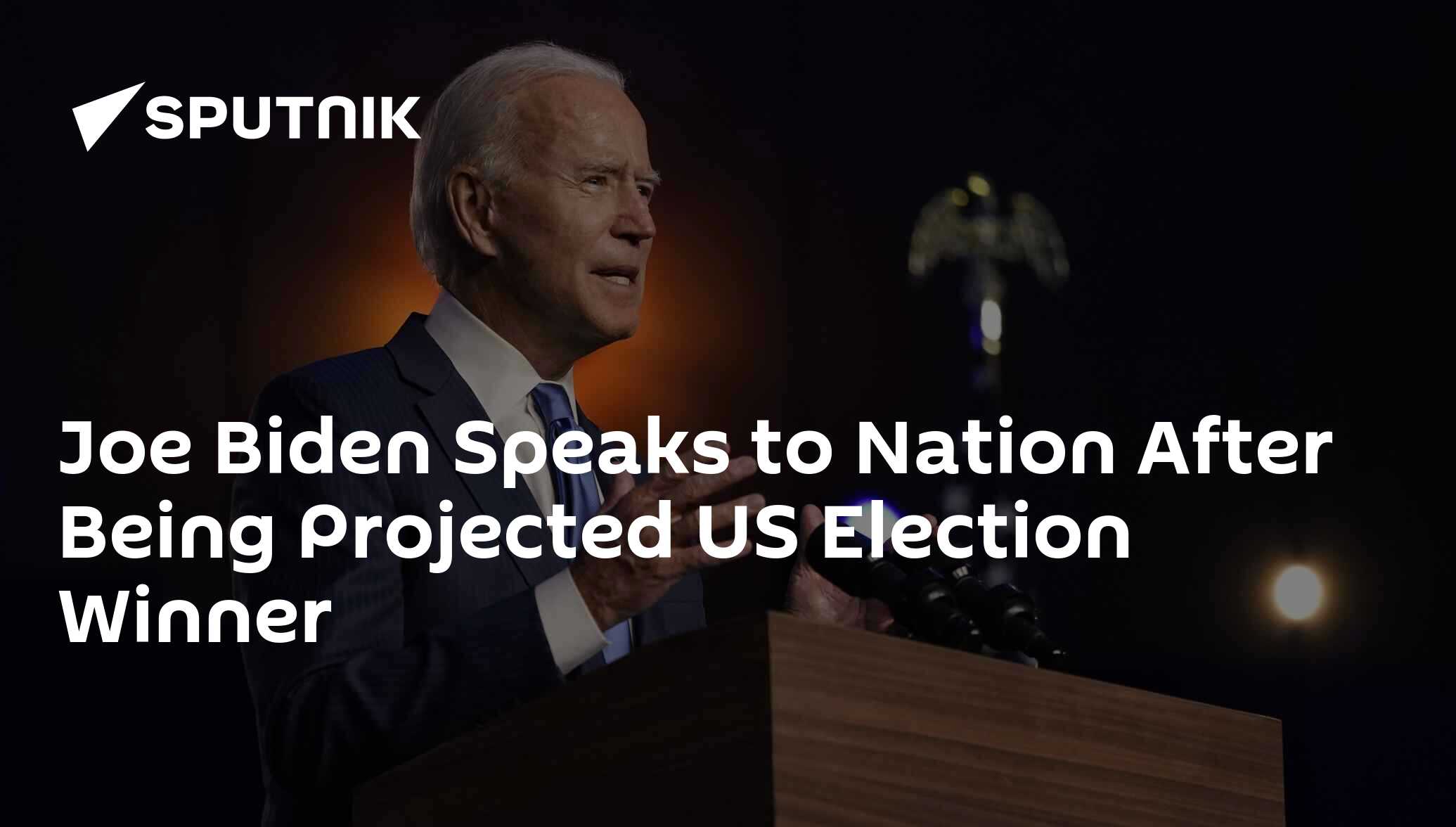 Joe Biden Speaks to Nation After Being Projected US Election Winner ...
