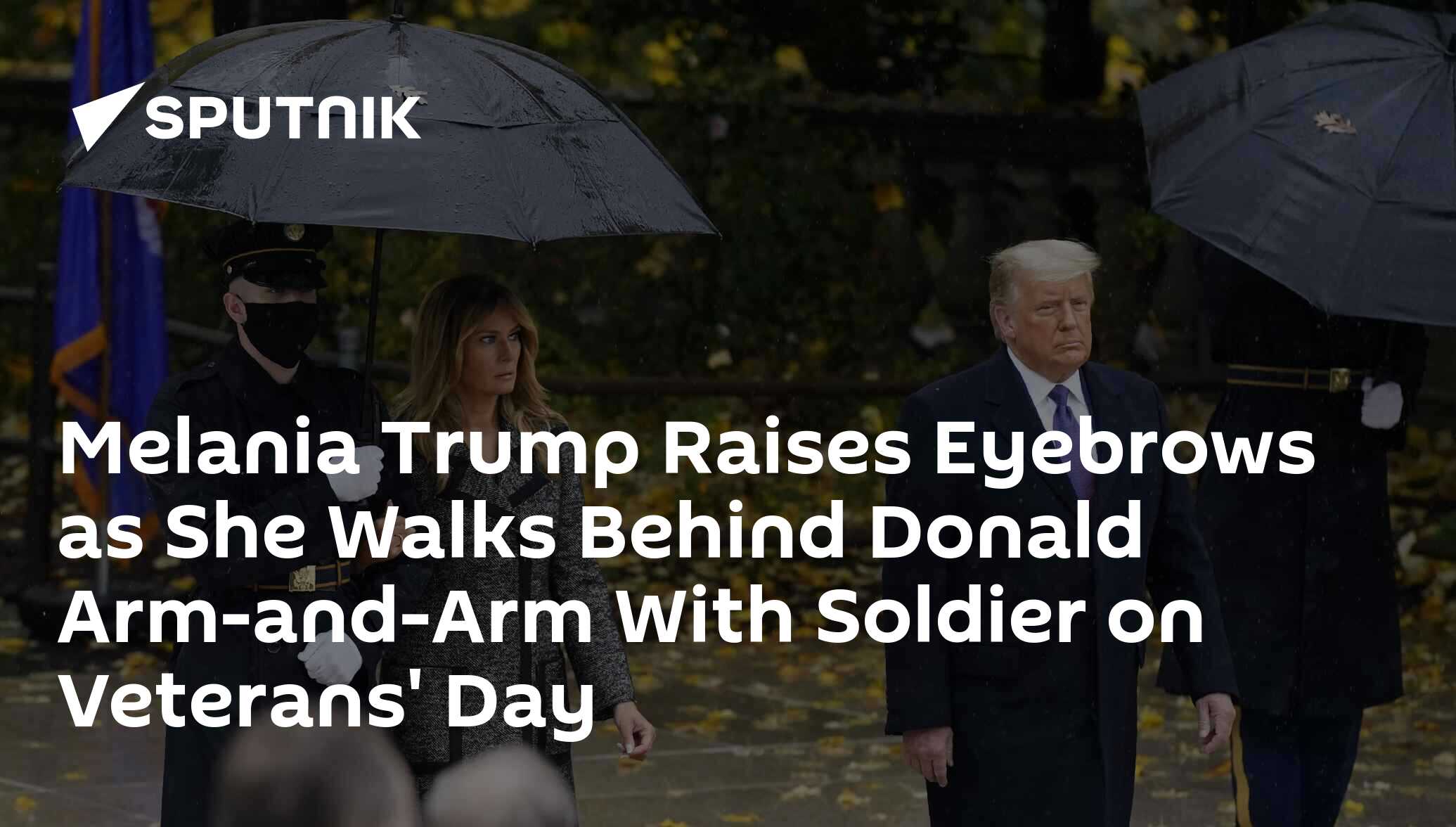 Melania Trump Raises Eyebrows as She Walks Behind Donald Arm-and-Arm ...